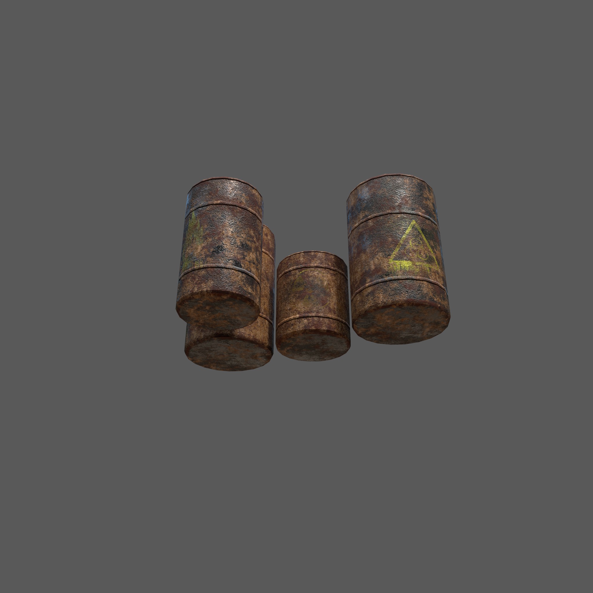 Chemical Barrels - Free 3D Model by Get Dead Entertainment