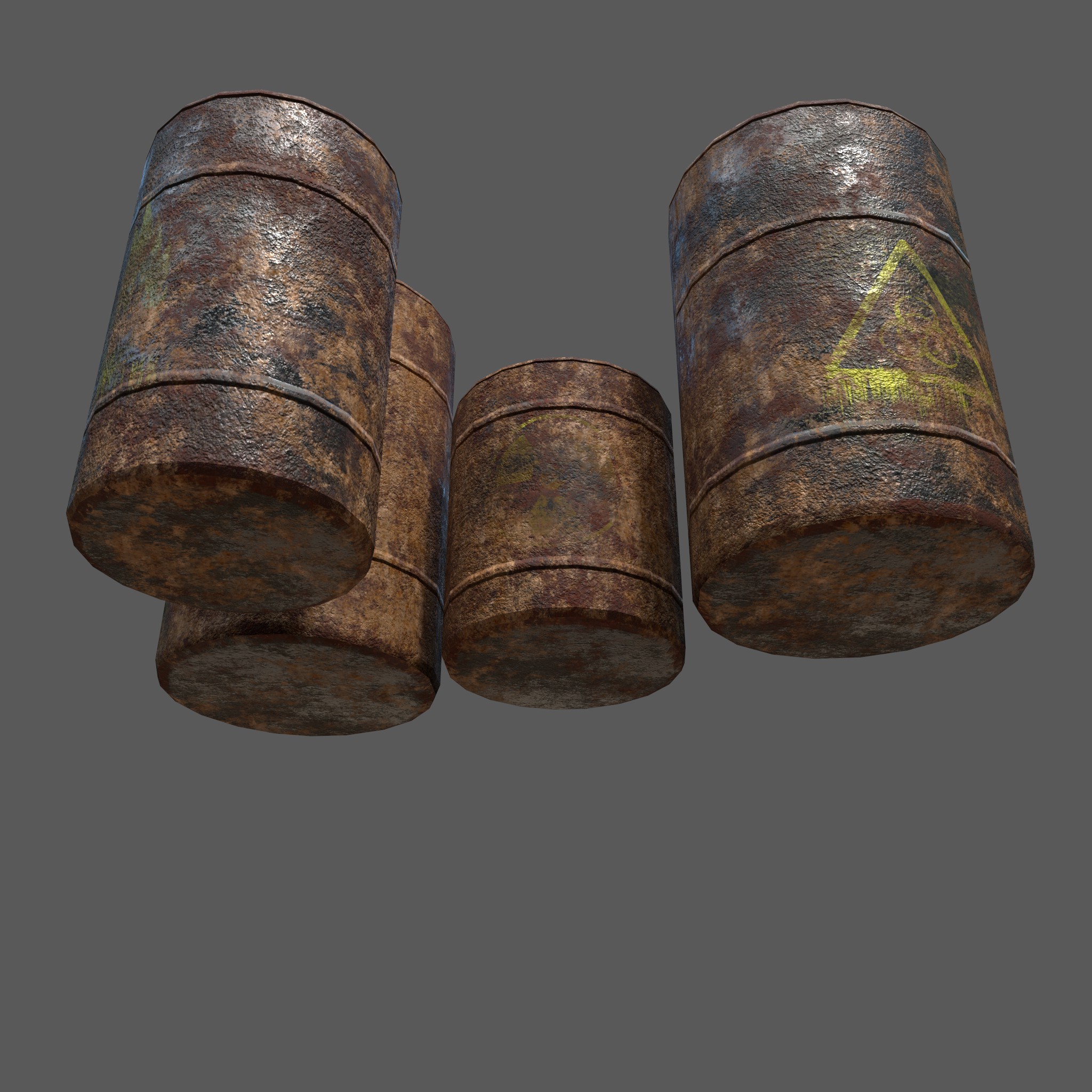 Chemical Barrels - Free 3D Model by Get Dead Entertainment