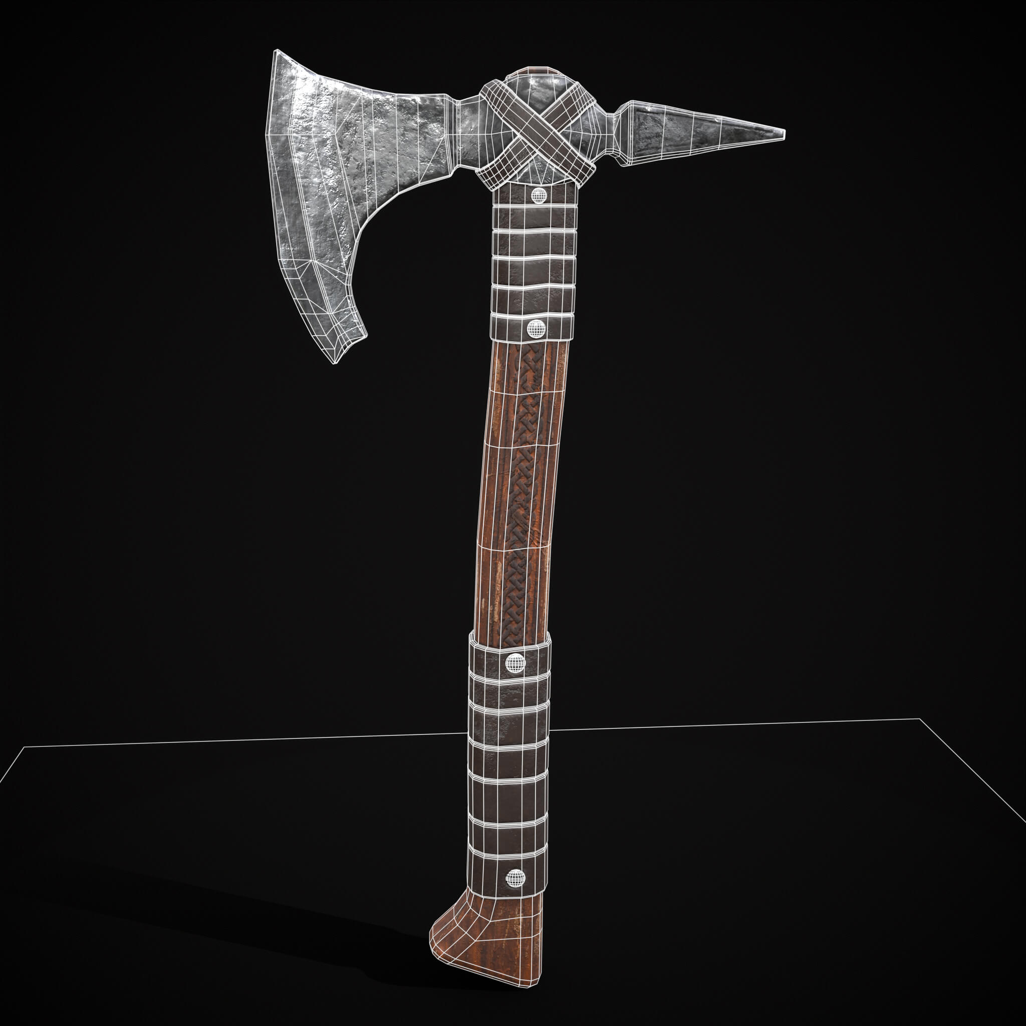 Chestnut Viking Ax - 3D Model by Get Dead Entertainment