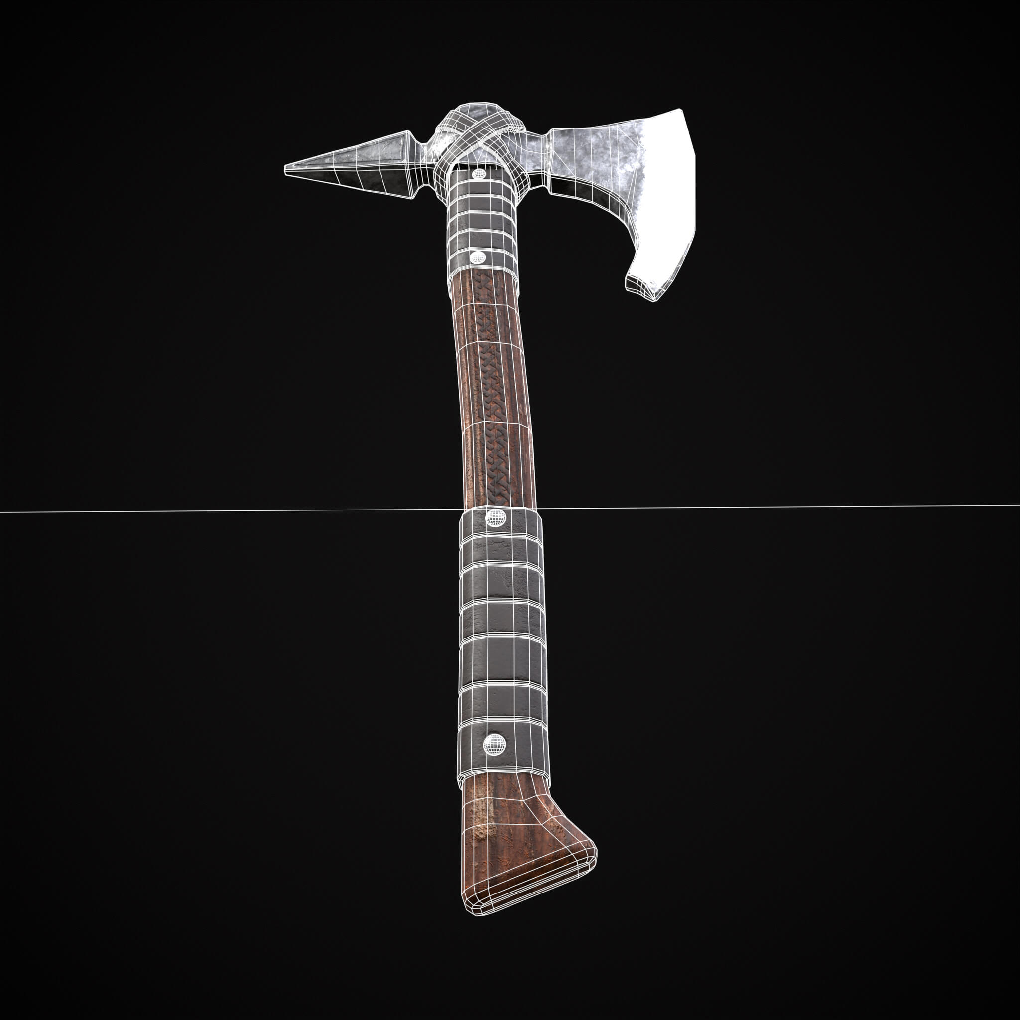 Chestnut Viking Ax - 3D Model by Get Dead Entertainment