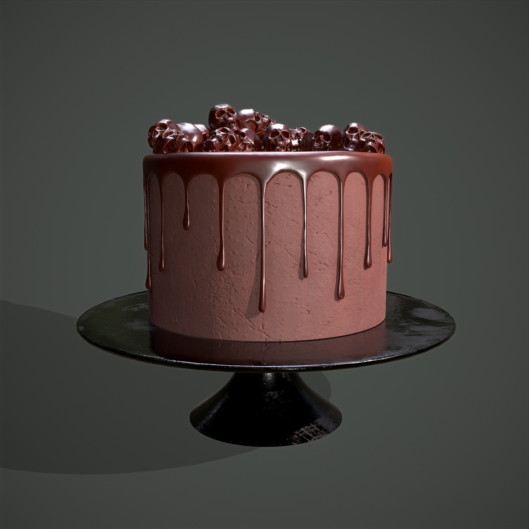 Chocolate Skull Cake - 3D Model by Get Dead Entertainment