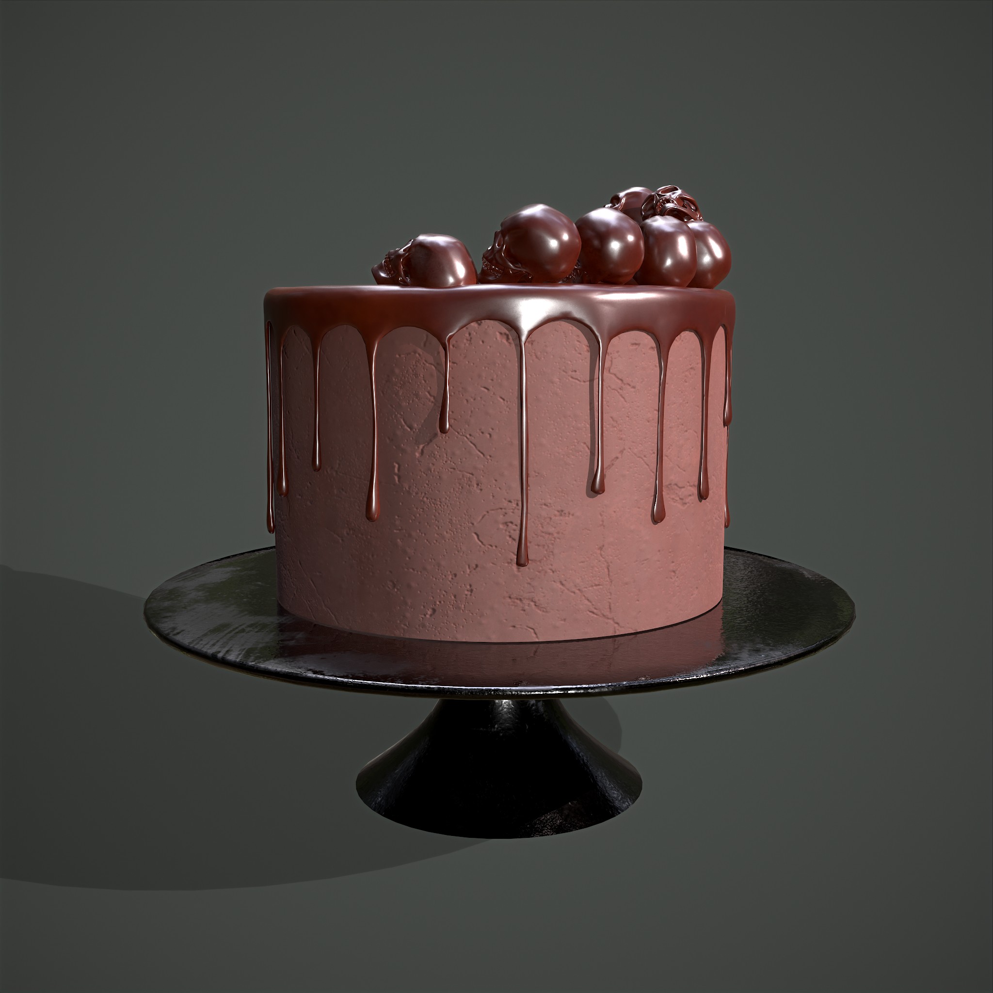 Chocolate Skull Cake - 3D Model by Get Dead Entertainment