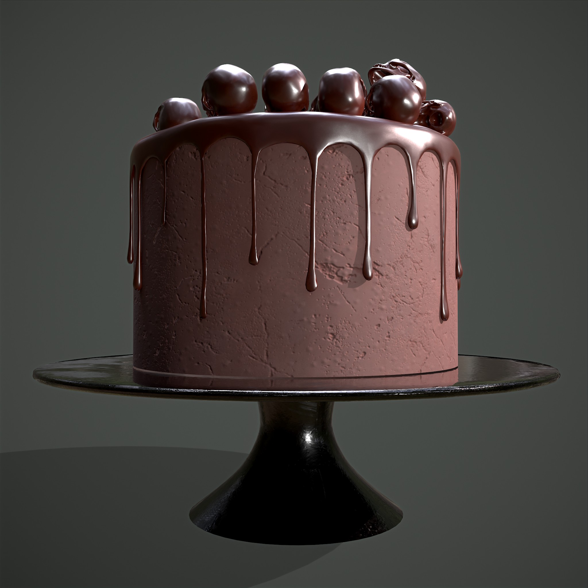 Chocolate Skull Cake - 3D Model by Get Dead Entertainment