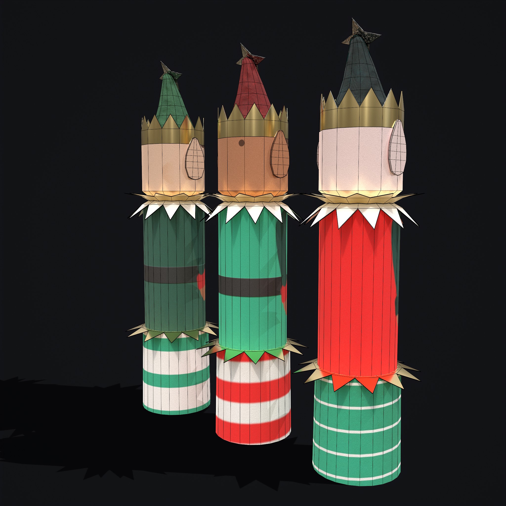 Christmas Crackers - 3D Model by Get Dead Entertainment