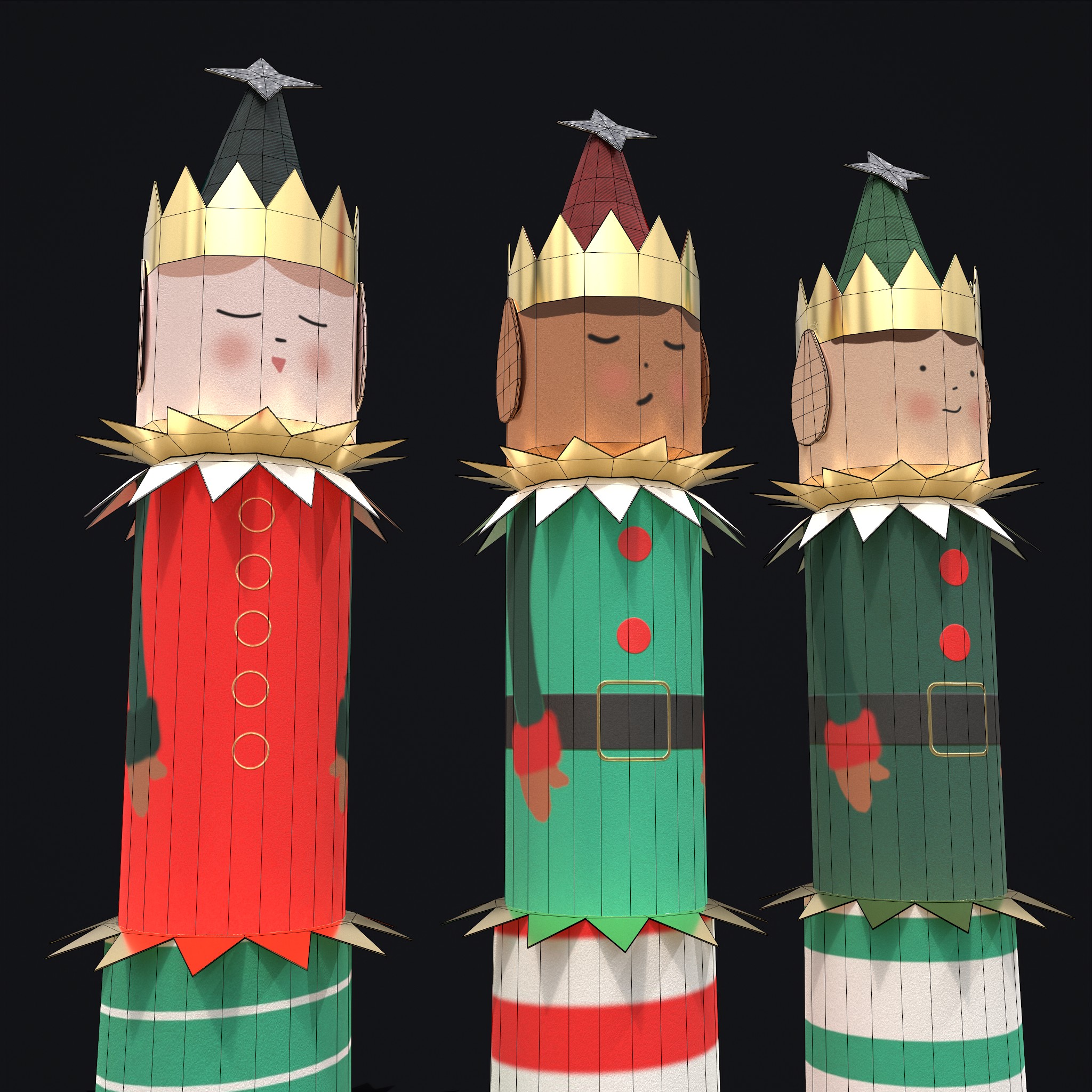 Christmas Crackers - 3D Model by Get Dead Entertainment