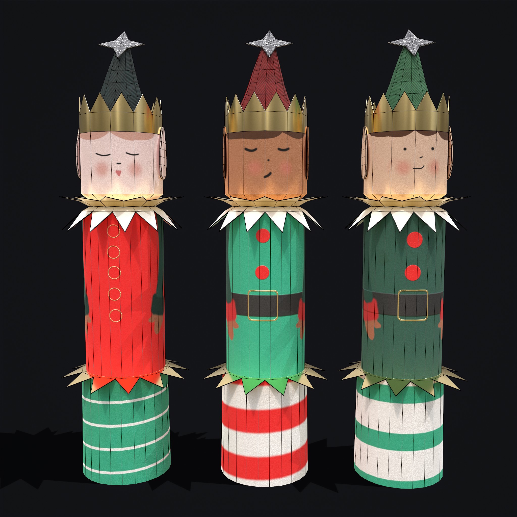 Christmas Crackers - 3D Model by Get Dead Entertainment