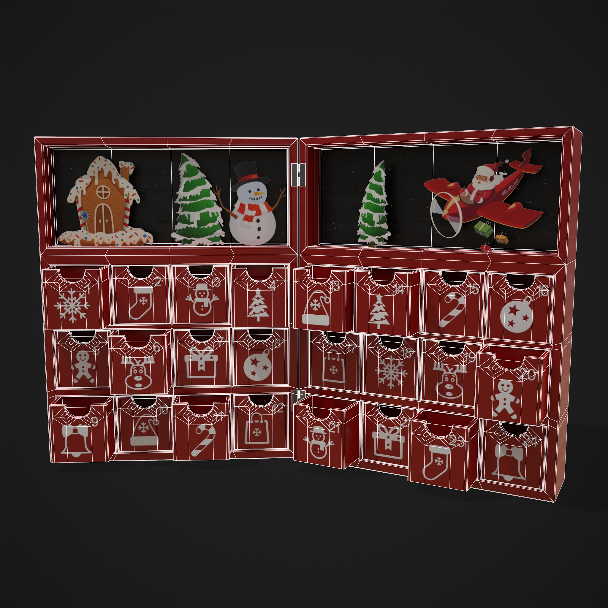 Christmas Drawer Calendar - 3D Model by Get Dead Entertainment