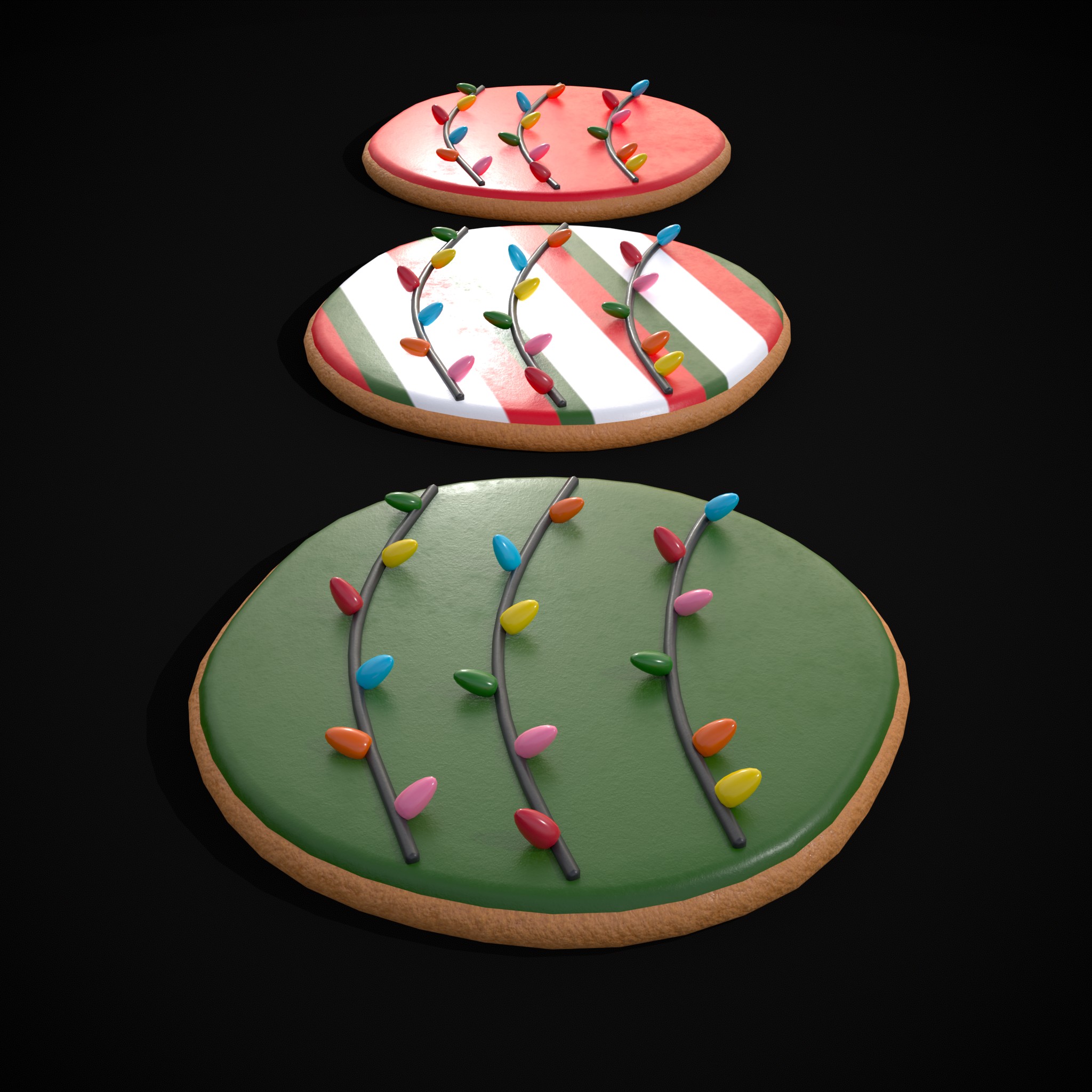 Christmas Lights Cookie - 3D Model by Get Dead Entertainment