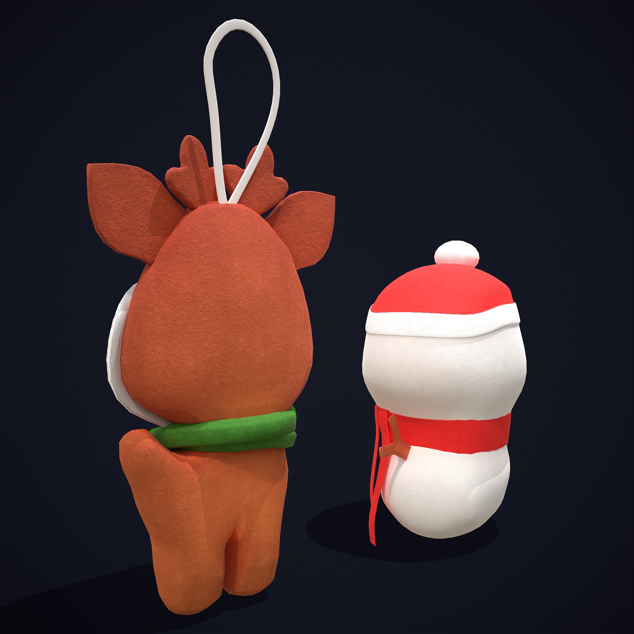 Christmas Stuffy Toys Snowman Reindeer - 3D Model by Get Dead Entertainment