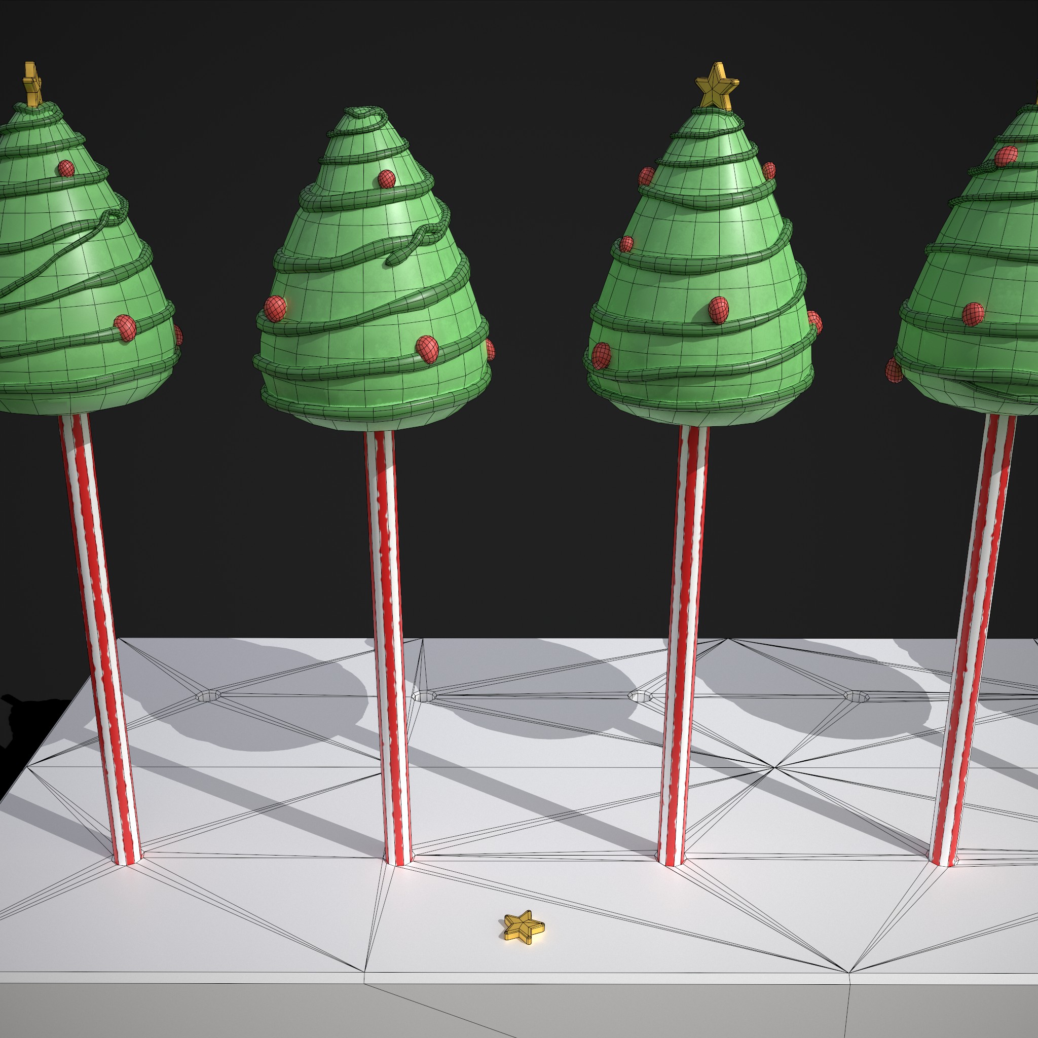 Christmas Tree Cake Pops - 3D Model by Get Dead Entertainment