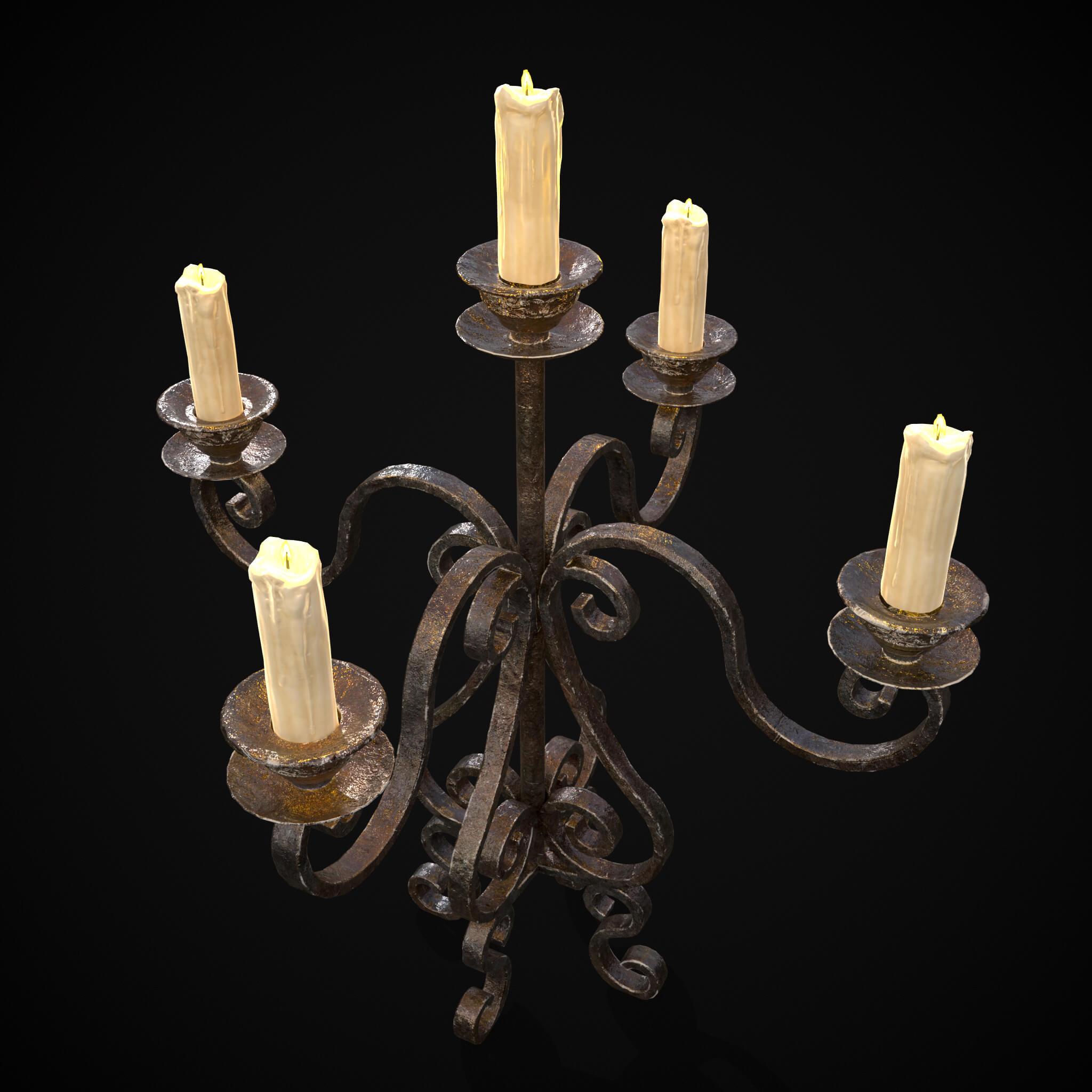 Classic Iron Candelabra - 3D Model by Get Dead Entertainment