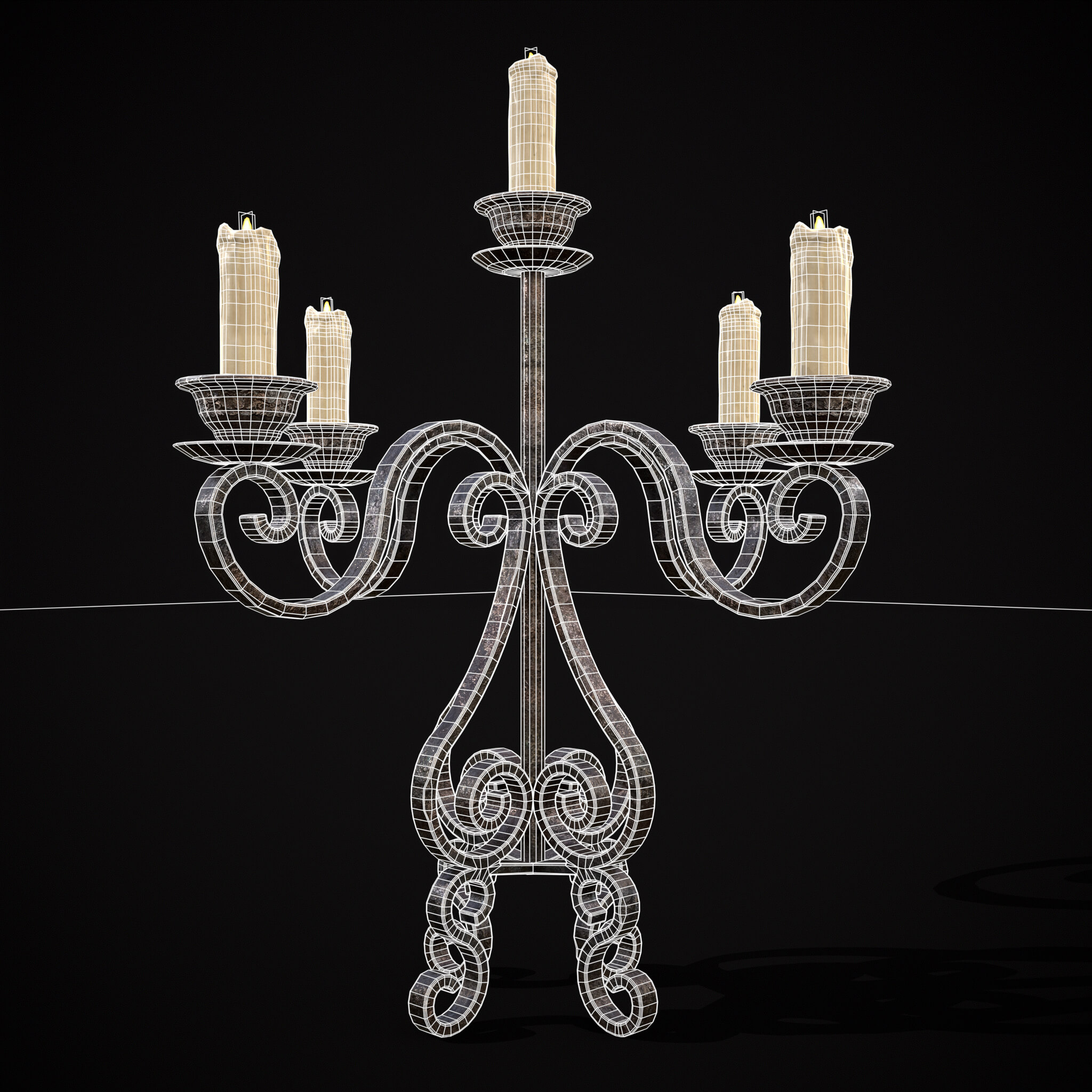 Classic Iron Candelabra - 3D Model by Get Dead Entertainment