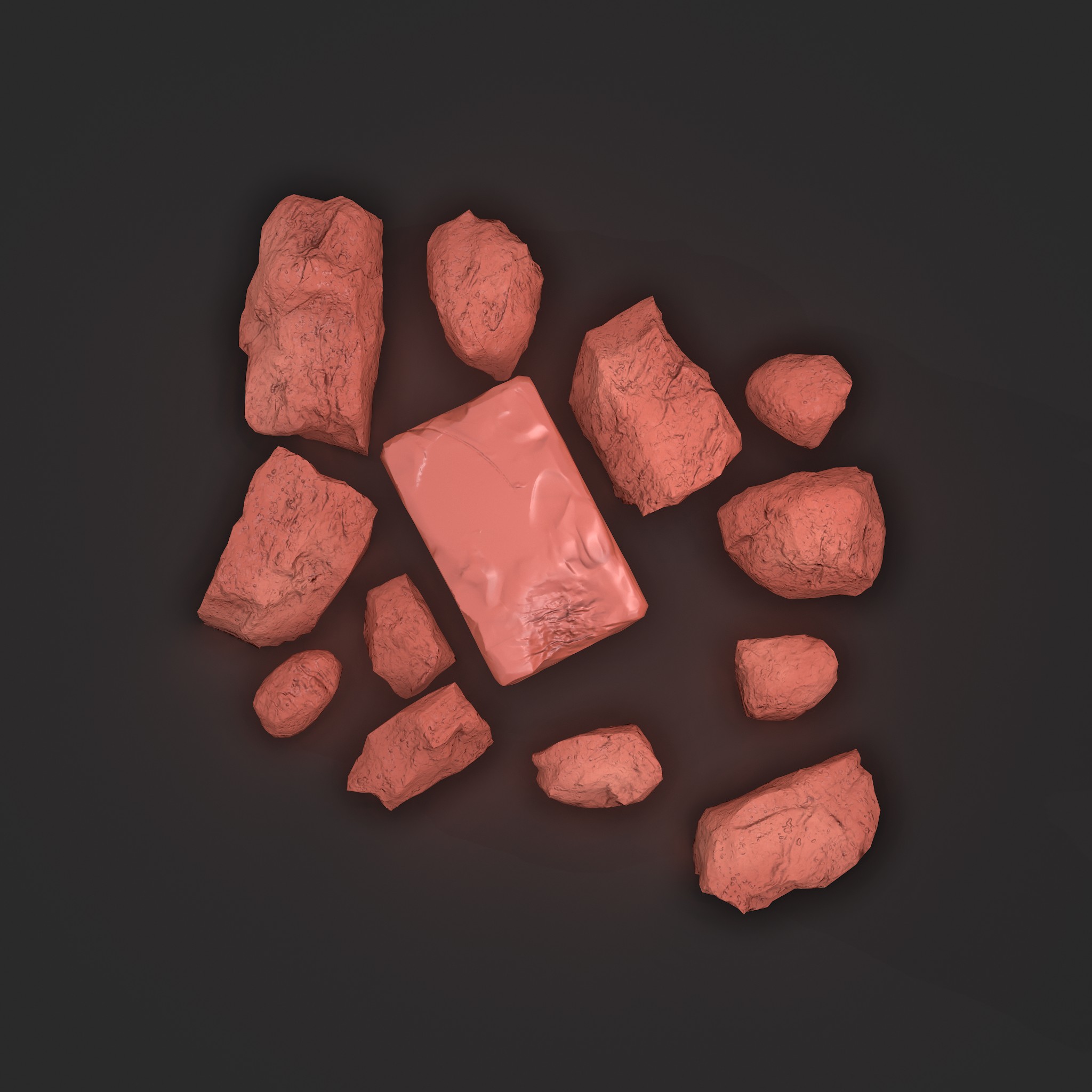 Clay Chunks Red - 3D Model by Get Dead Entertainment