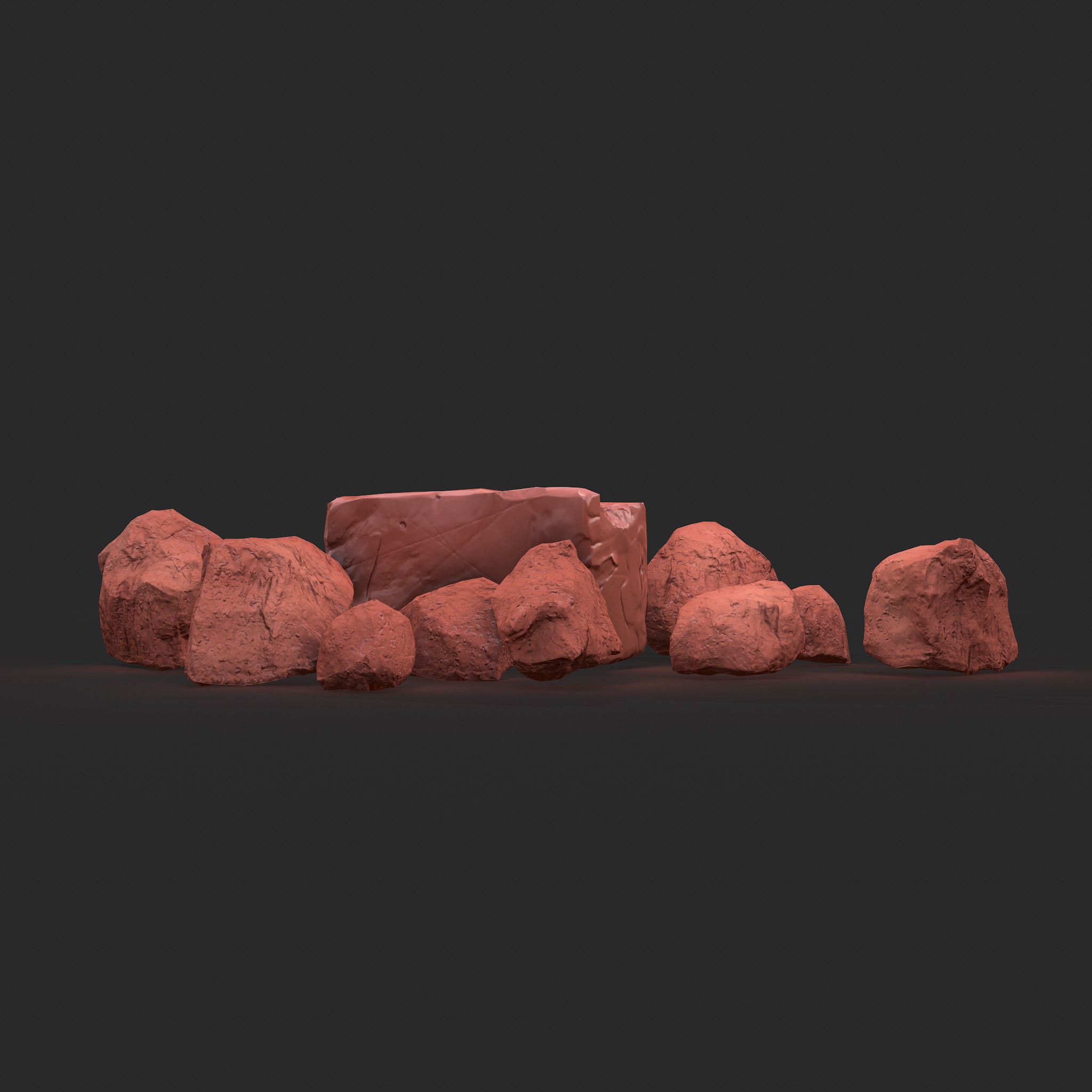 Clay Chunks Red - 3D Model by Get Dead Entertainment