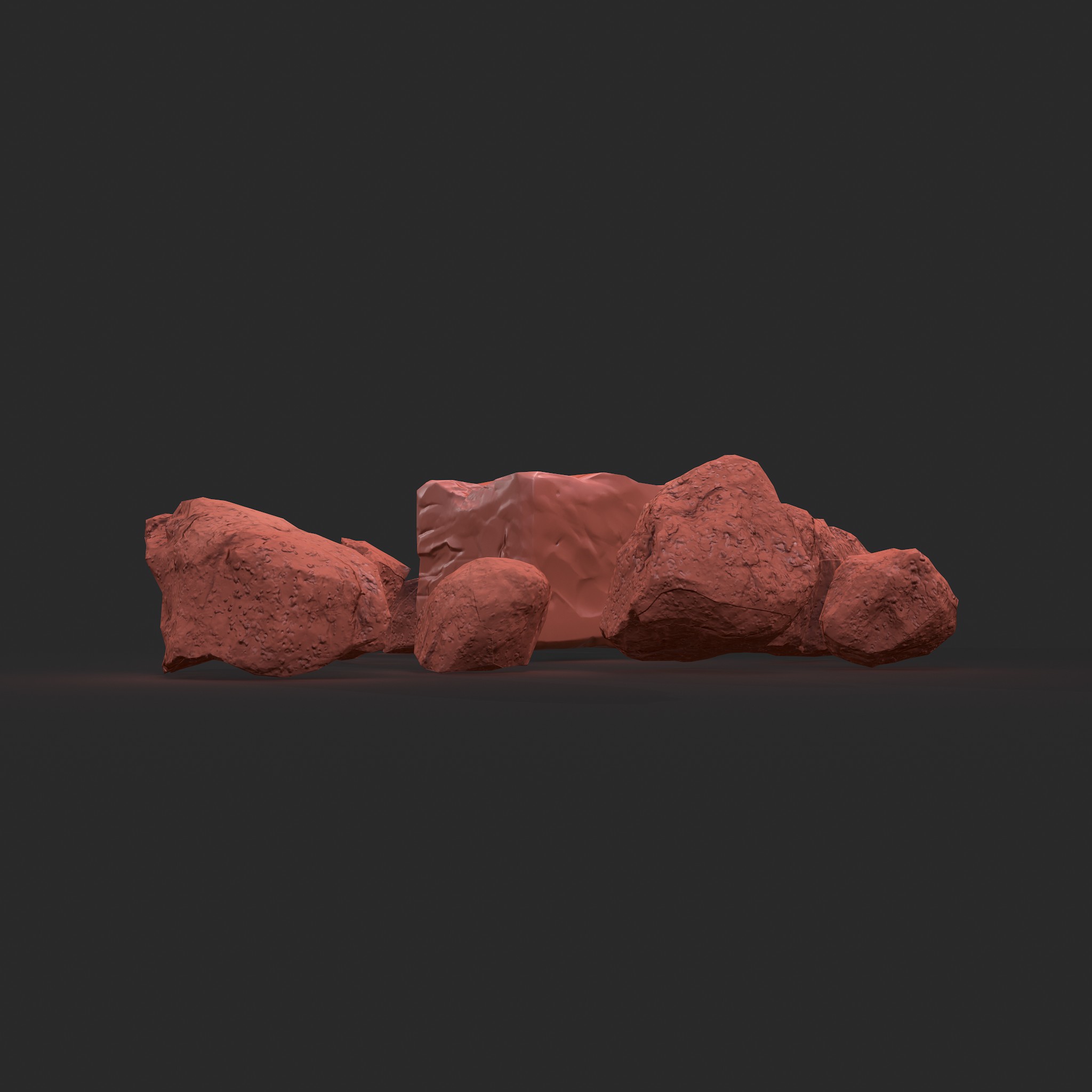 Clay Chunks Red - 3D Model by Get Dead Entertainment