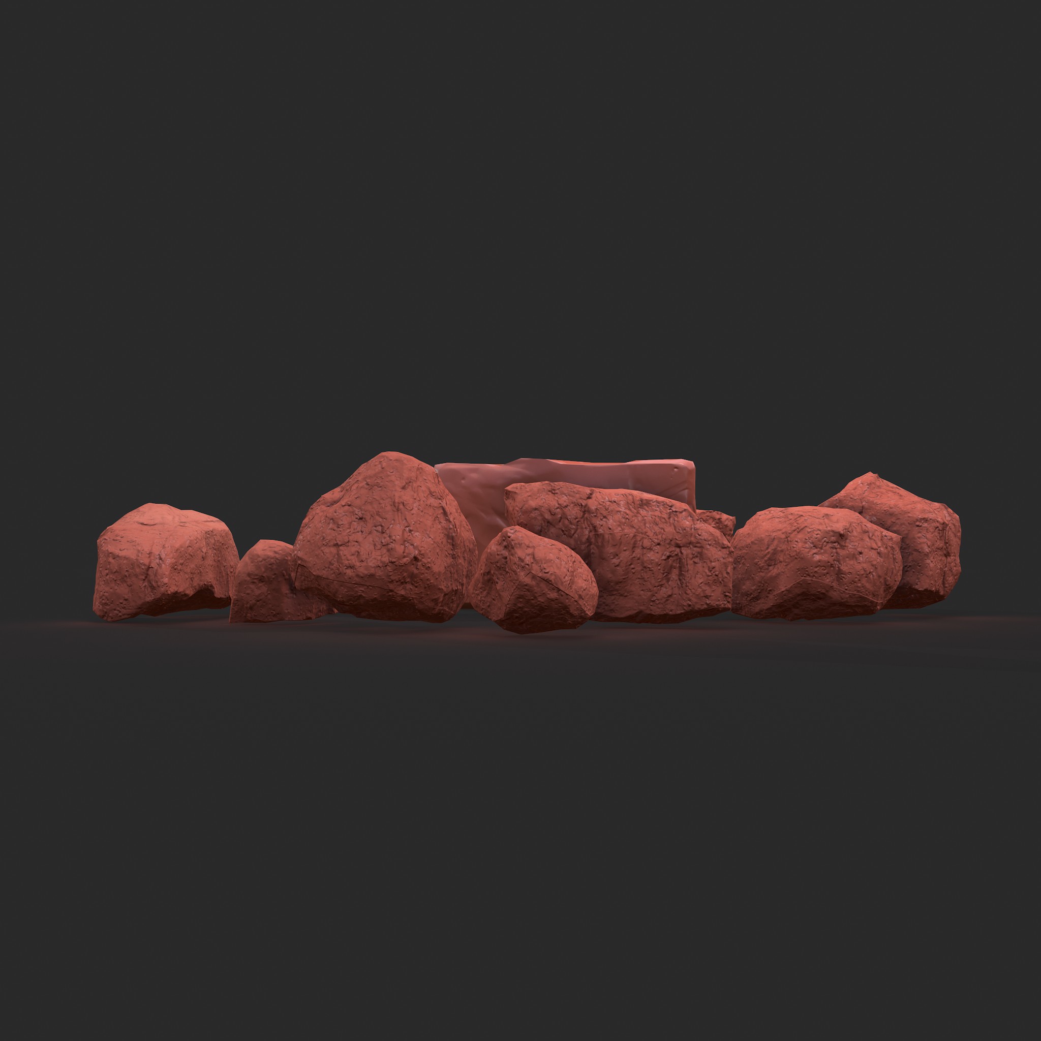 Clay Chunks Red - 3D Model by Get Dead Entertainment