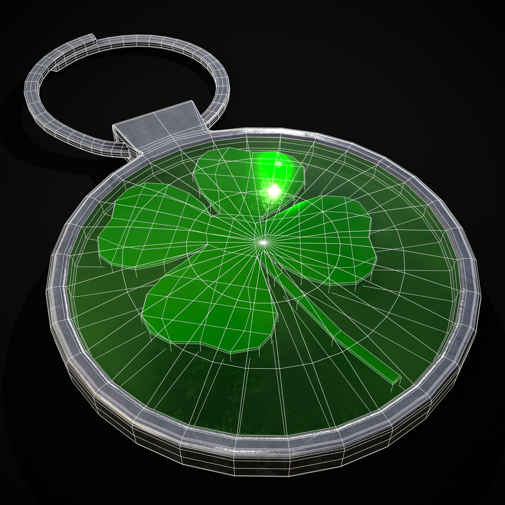 Clover Key Ring - 3D Model by Get Dead Entertainment