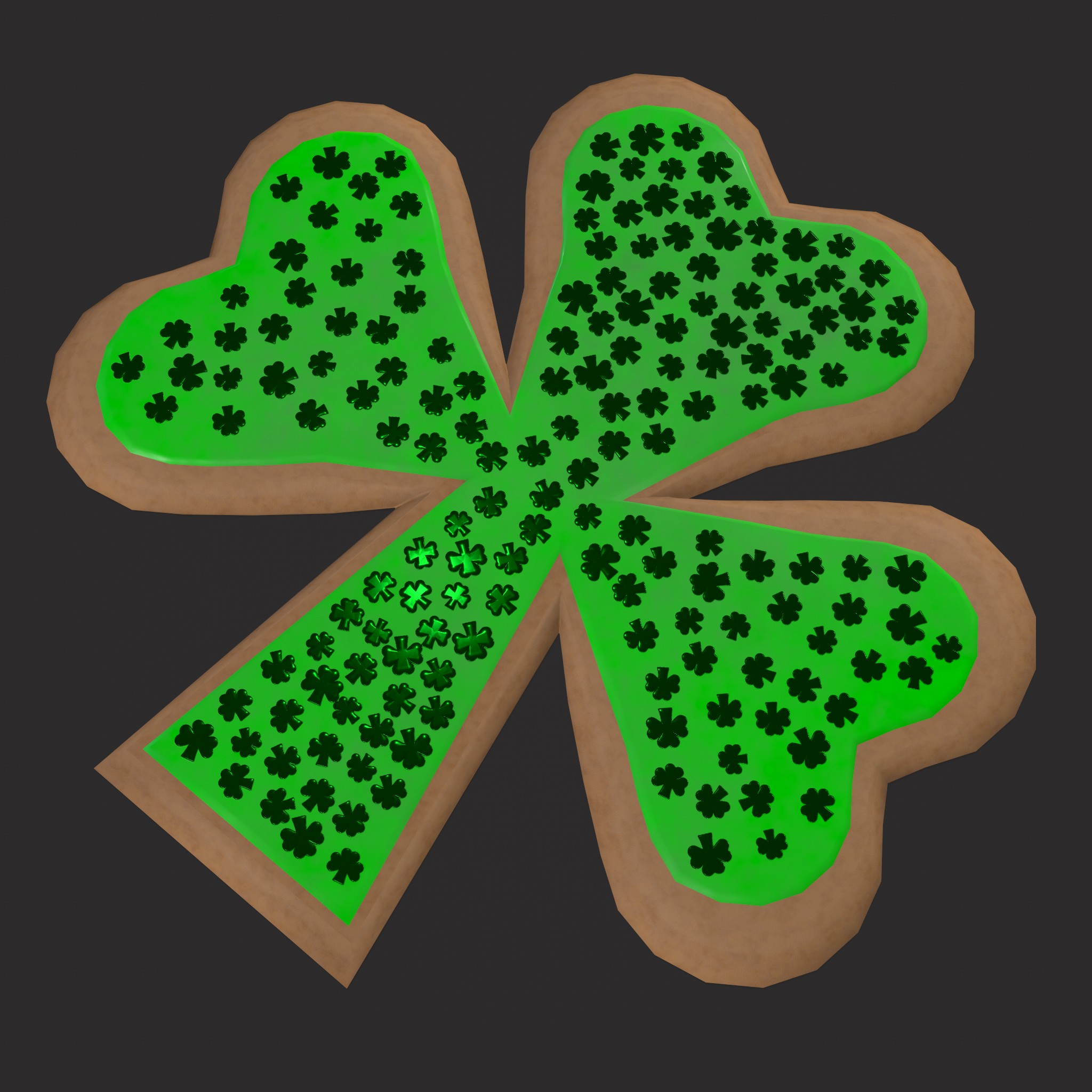 Clover Sprinkle Cookie - Free 3D Model by Get Dead Entertainment