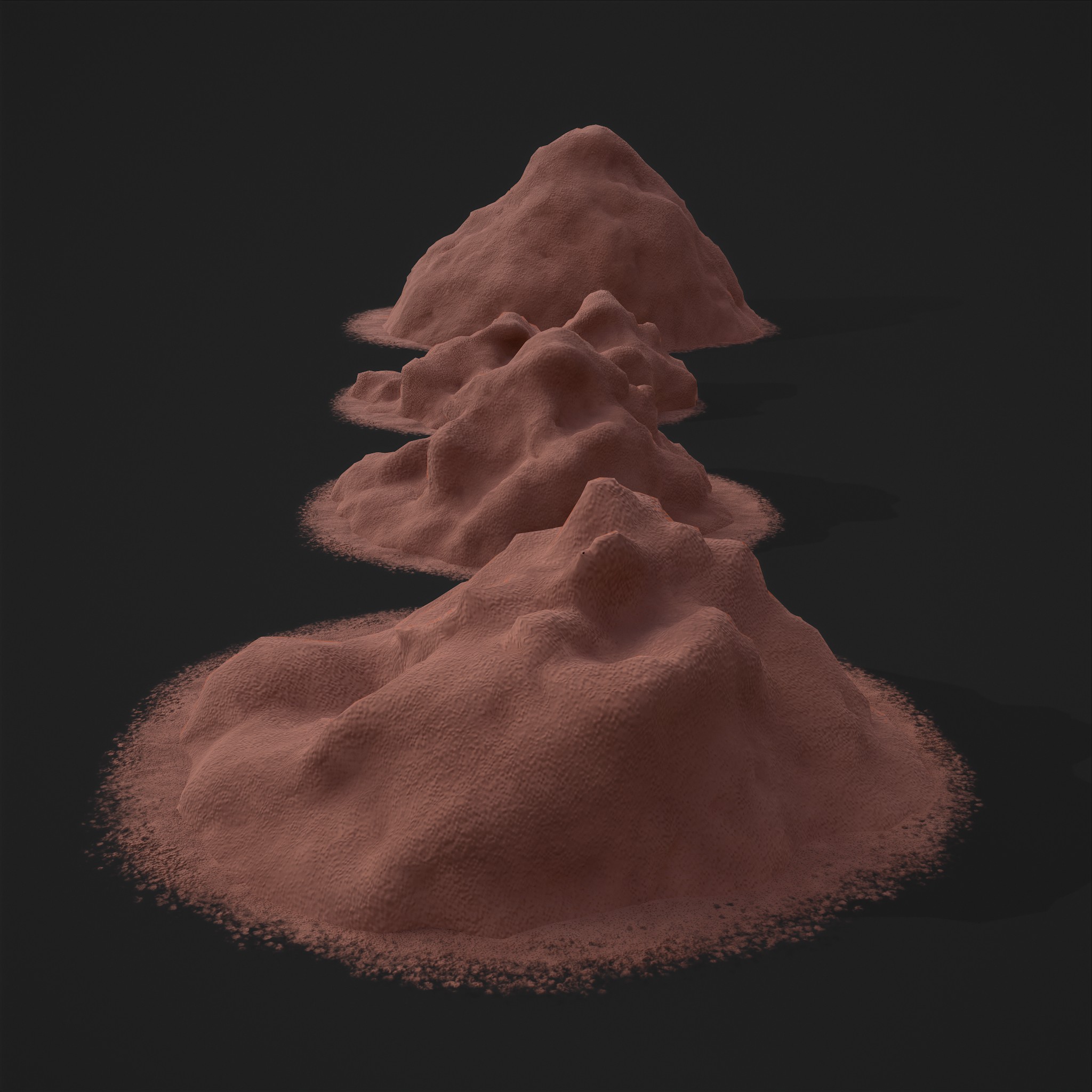 Cocoa Powder Piles - 3D Model by Get Dead Entertainment
