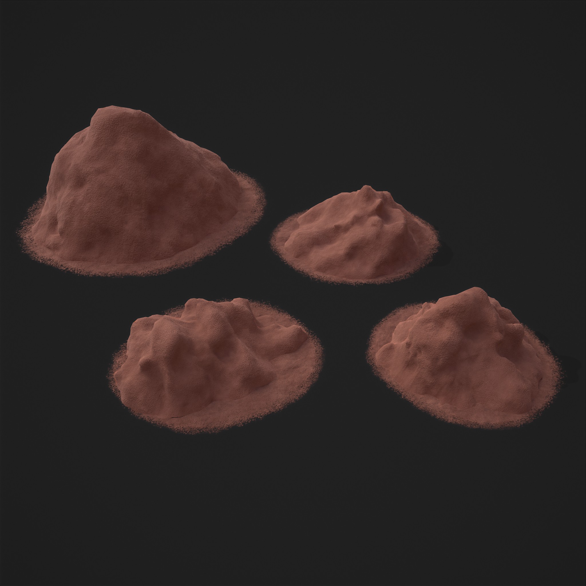 Cocoa Powder Piles - 3D Model by Get Dead Entertainment