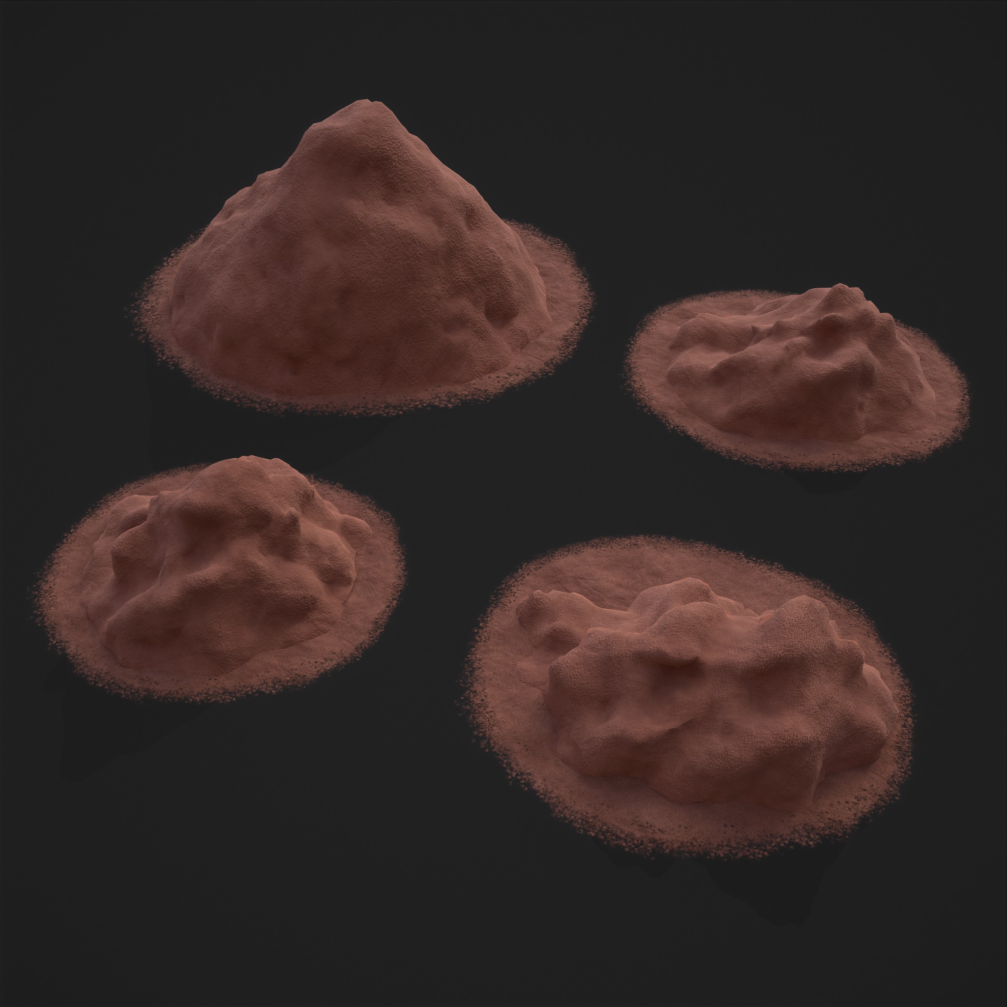 Cocoa Powder Piles - 3D Model by Get Dead Entertainment