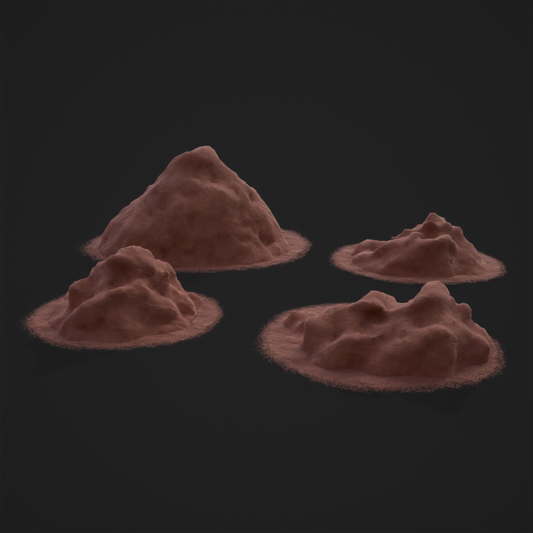 Cocoa Powder Piles - 3D Model by Get Dead Entertainment