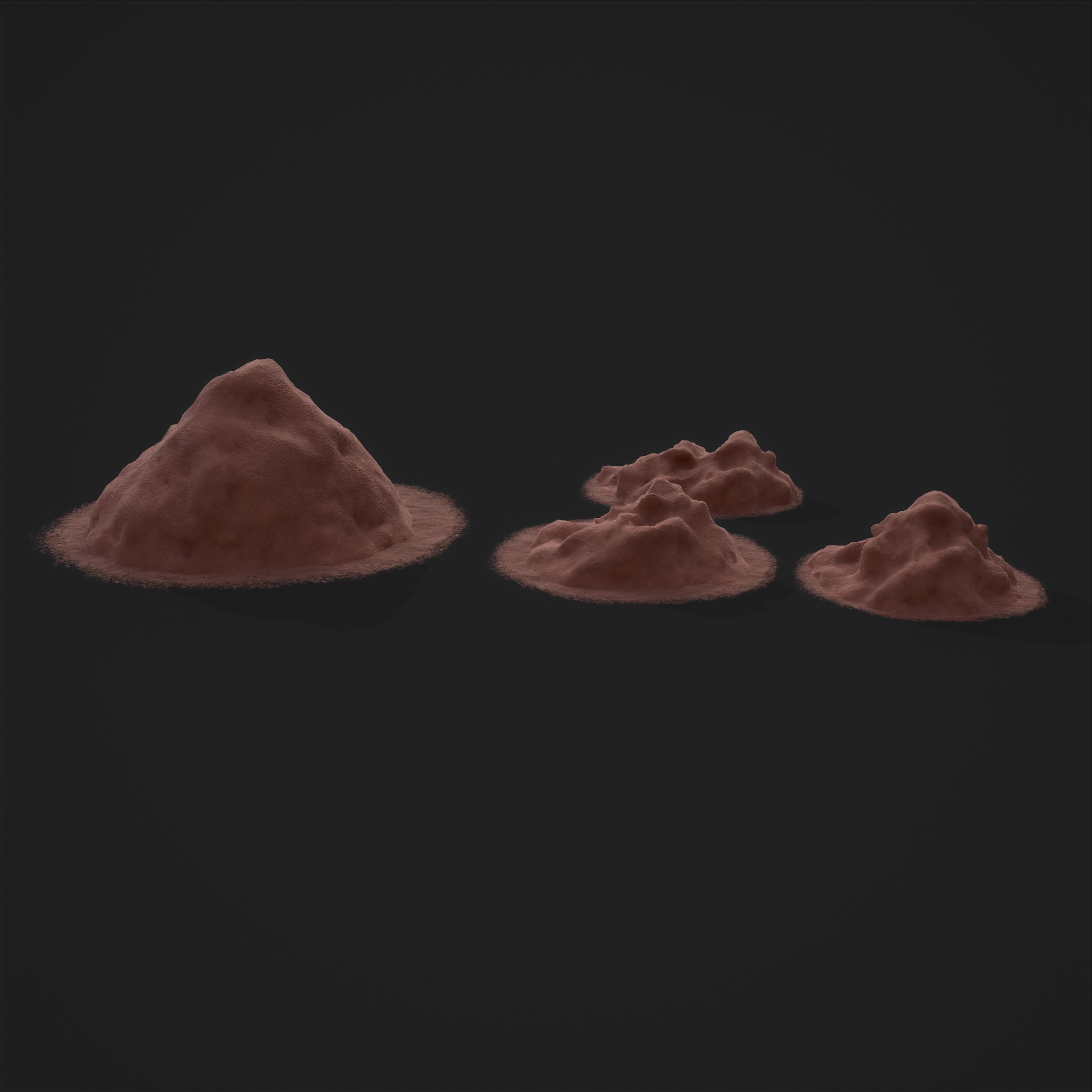 Cocoa Powder Piles - 3D Model by Get Dead Entertainment