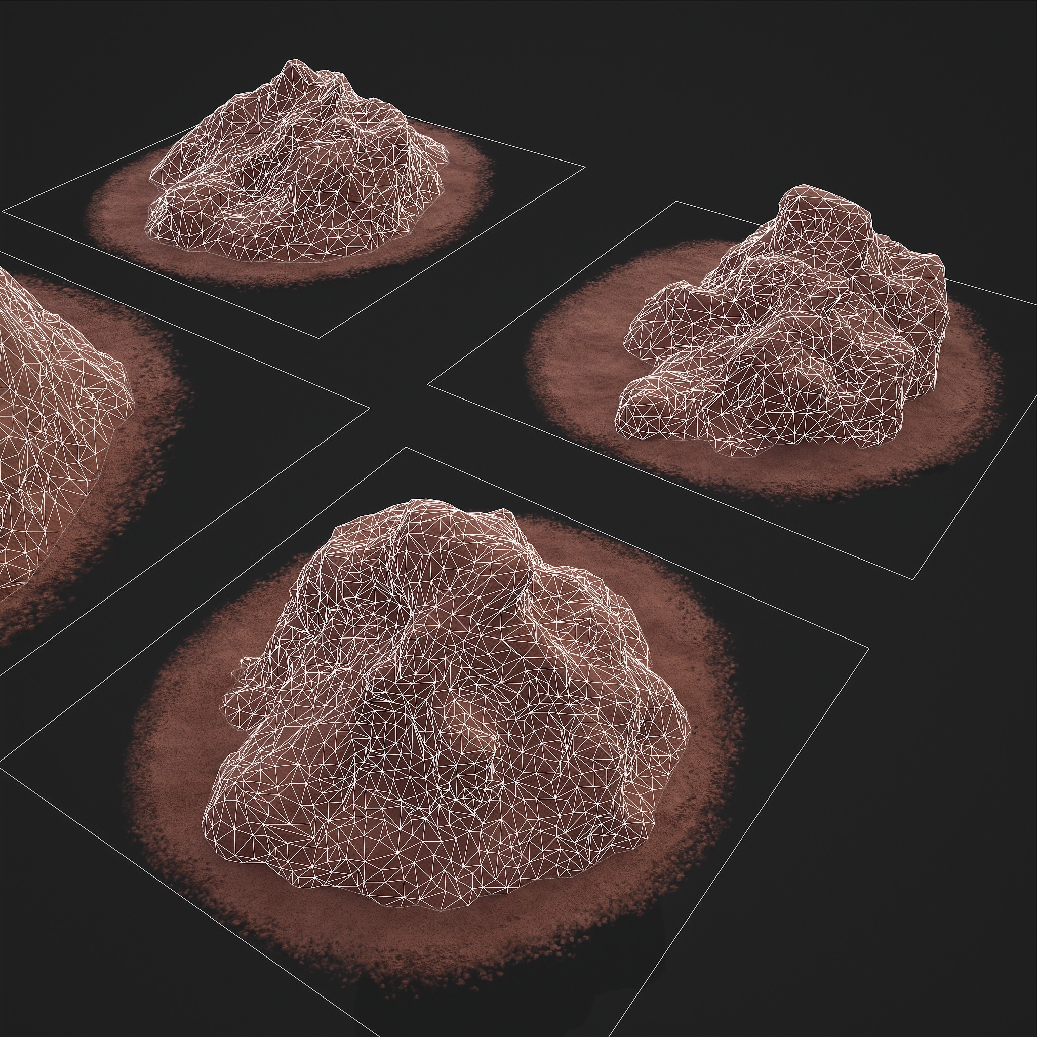 Cocoa Powder Piles - 3D Model by Get Dead Entertainment