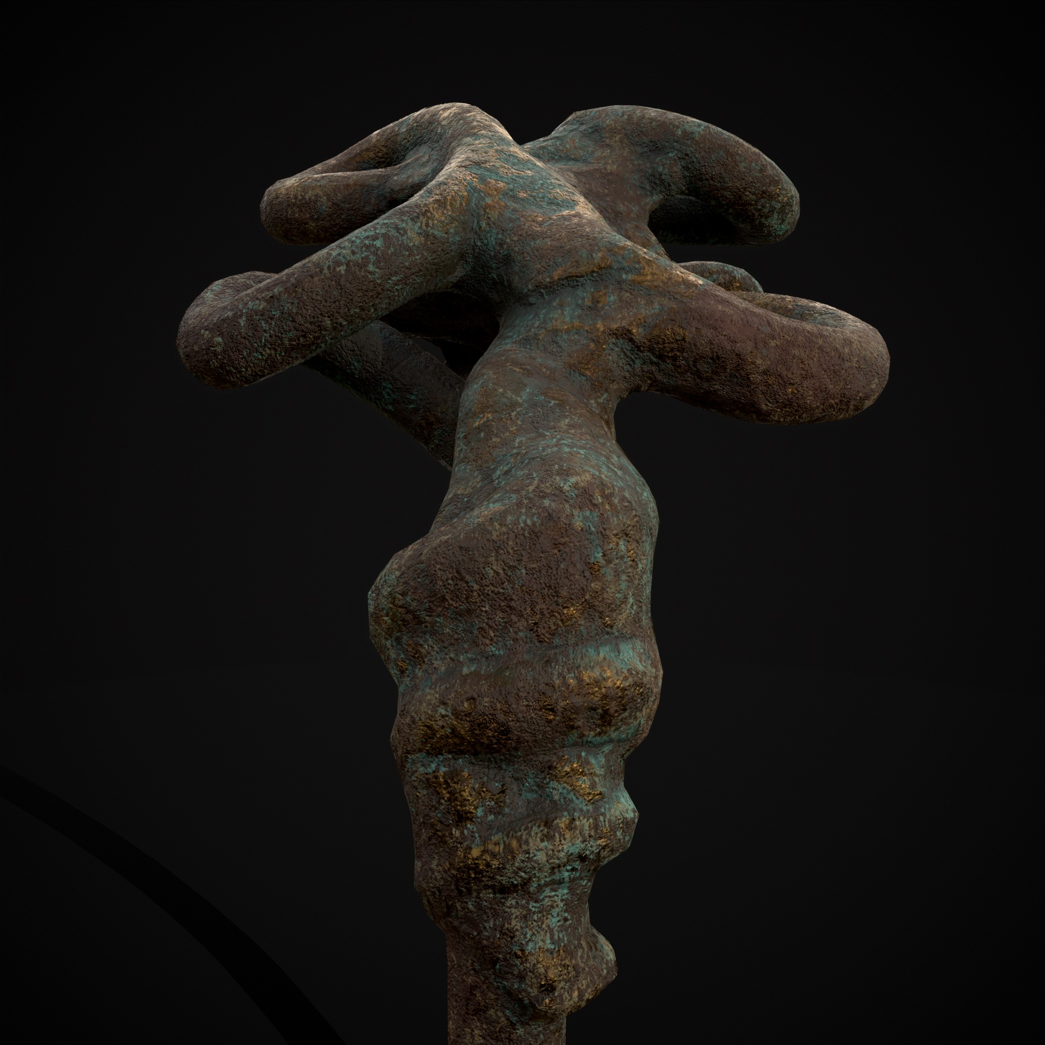 Corroded Twisted Wire Gold Ring - 3D Model by Get Dead Entertainment