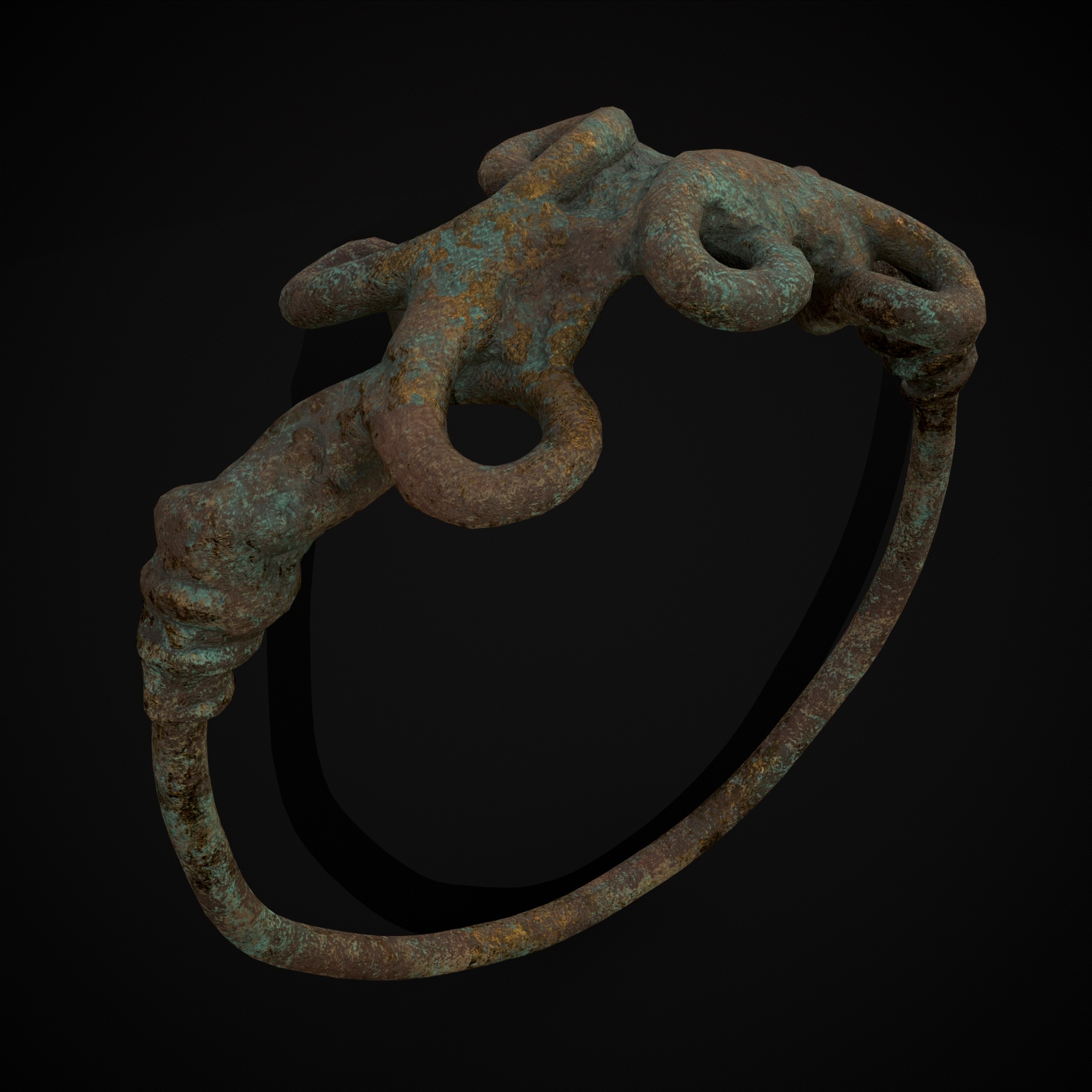 Corroded Twisted Wire Gold Ring - 3D Model by Get Dead Entertainment