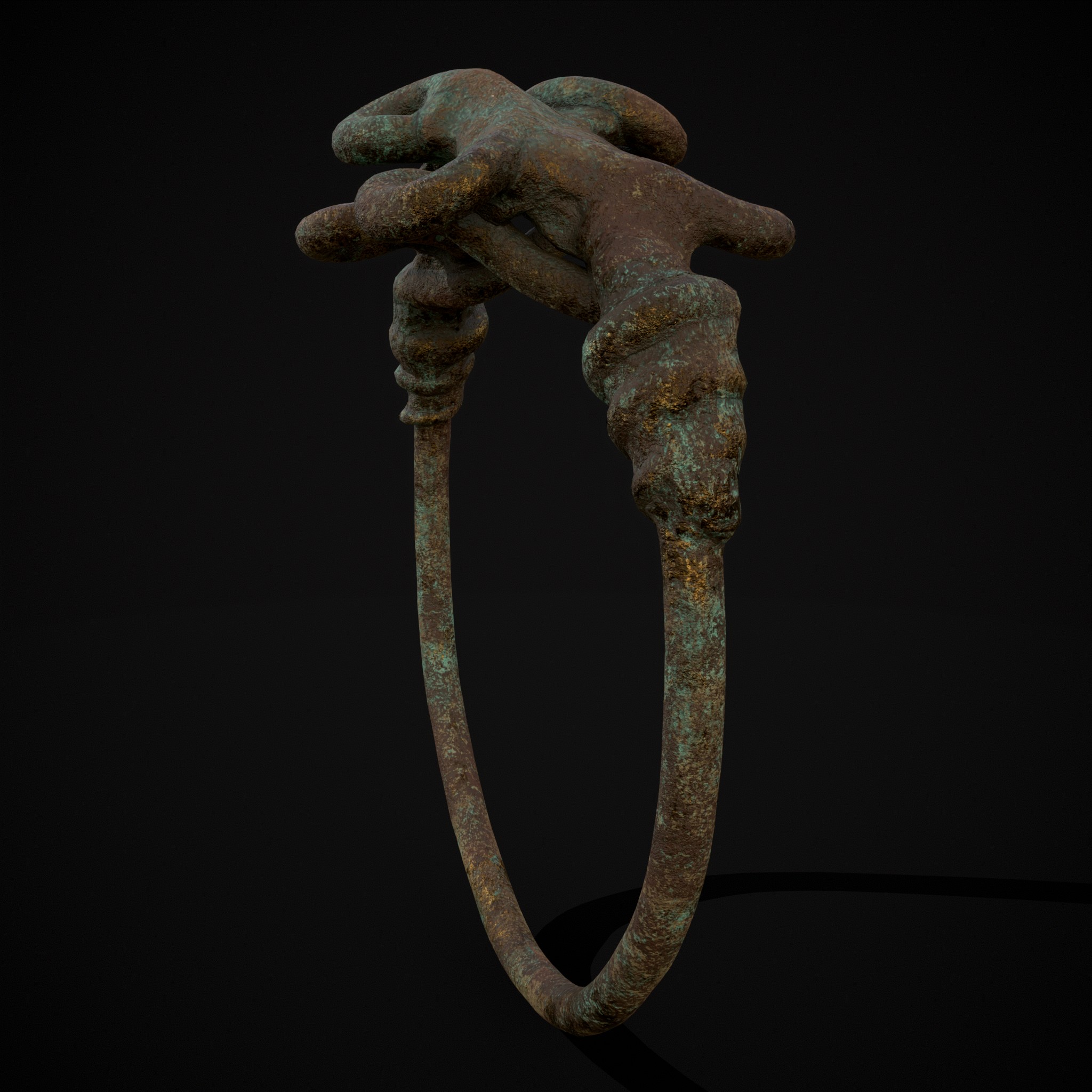 Corroded Twisted Wire Gold Ring - 3D Model by Get Dead Entertainment