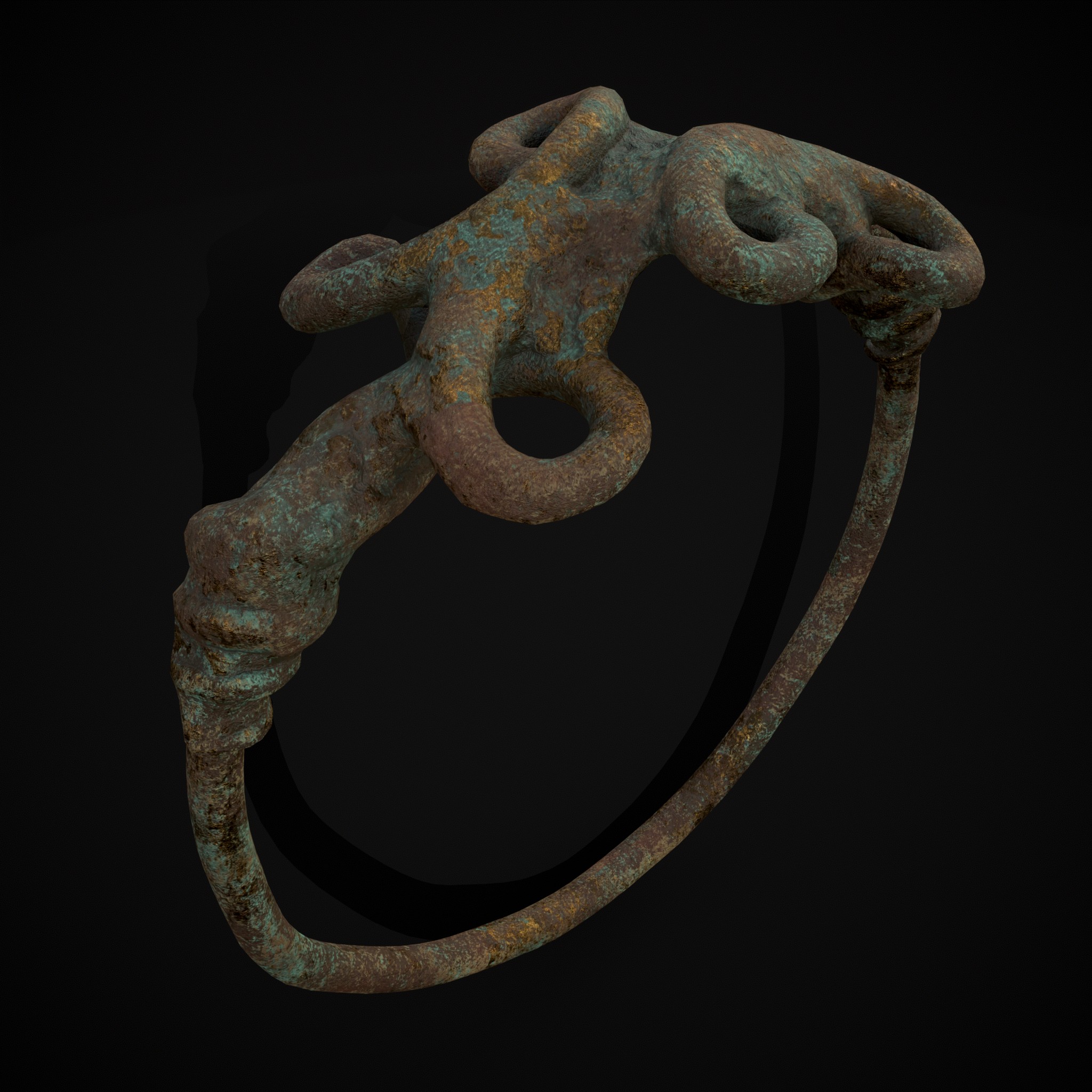 Corroded Twisted Wire Gold Ring - 3D Model by Get Dead Entertainment