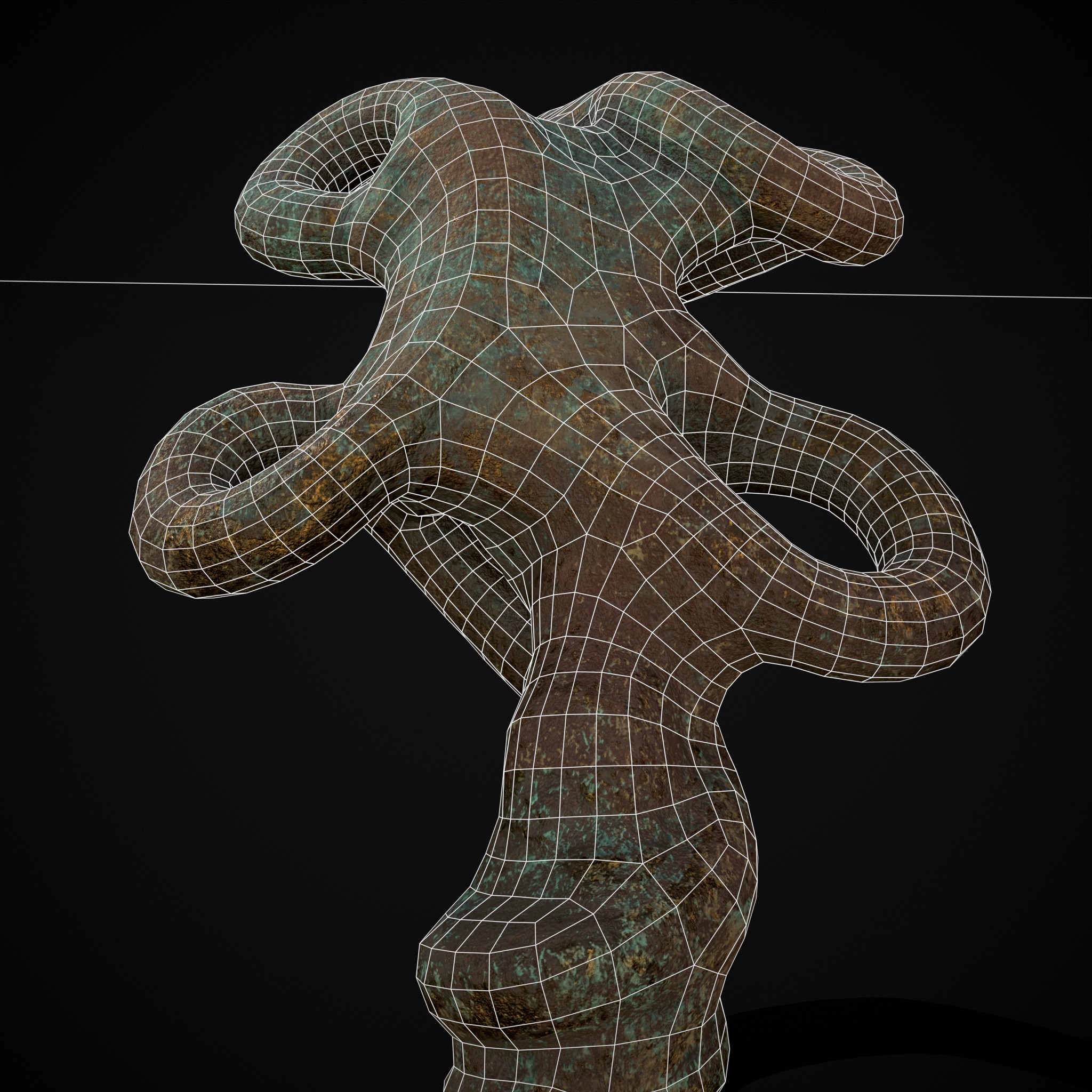 Corroded Twisted Wire Gold Ring - 3D Model by Get Dead Entertainment