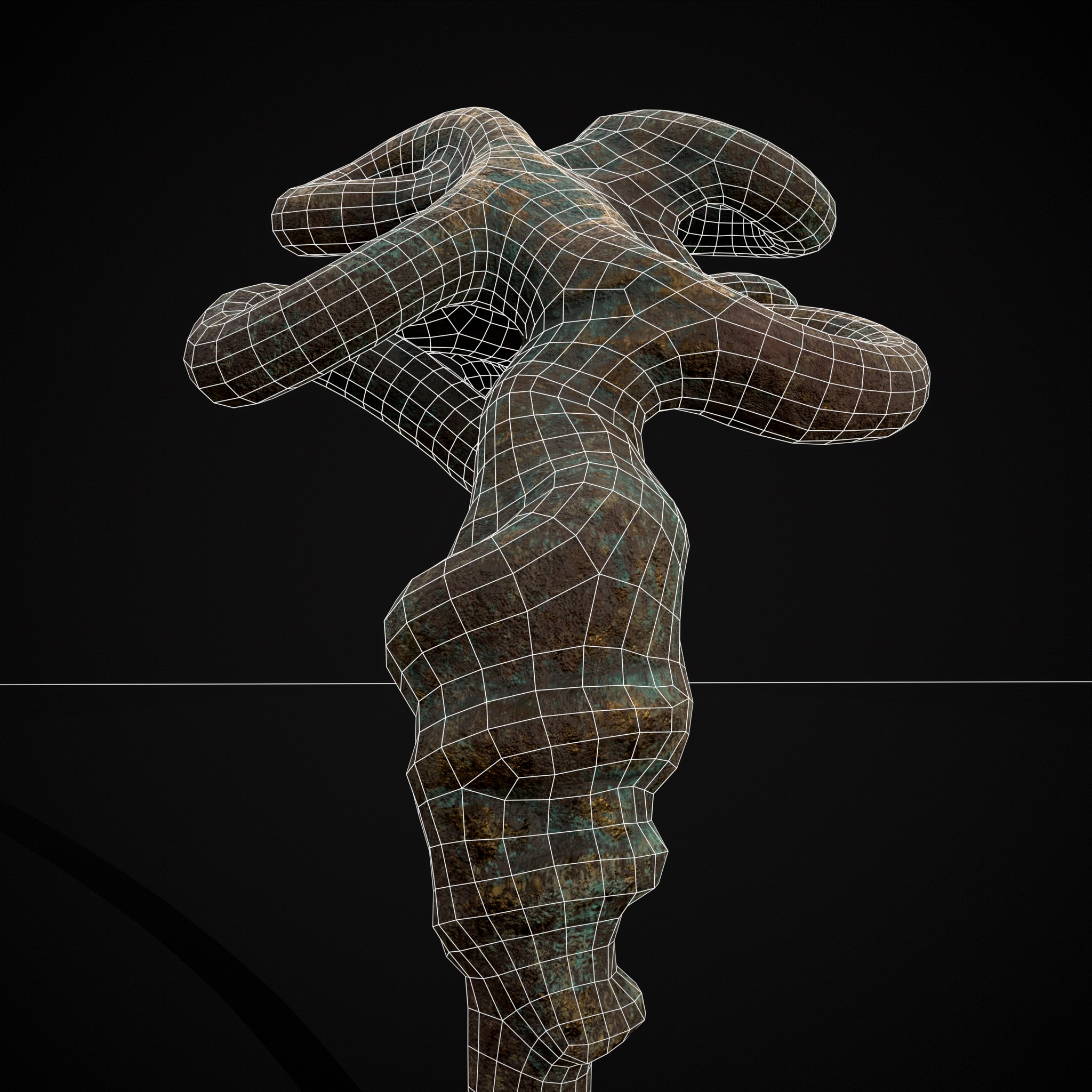 Corroded Twisted Wire Gold Ring - 3D Model by Get Dead Entertainment