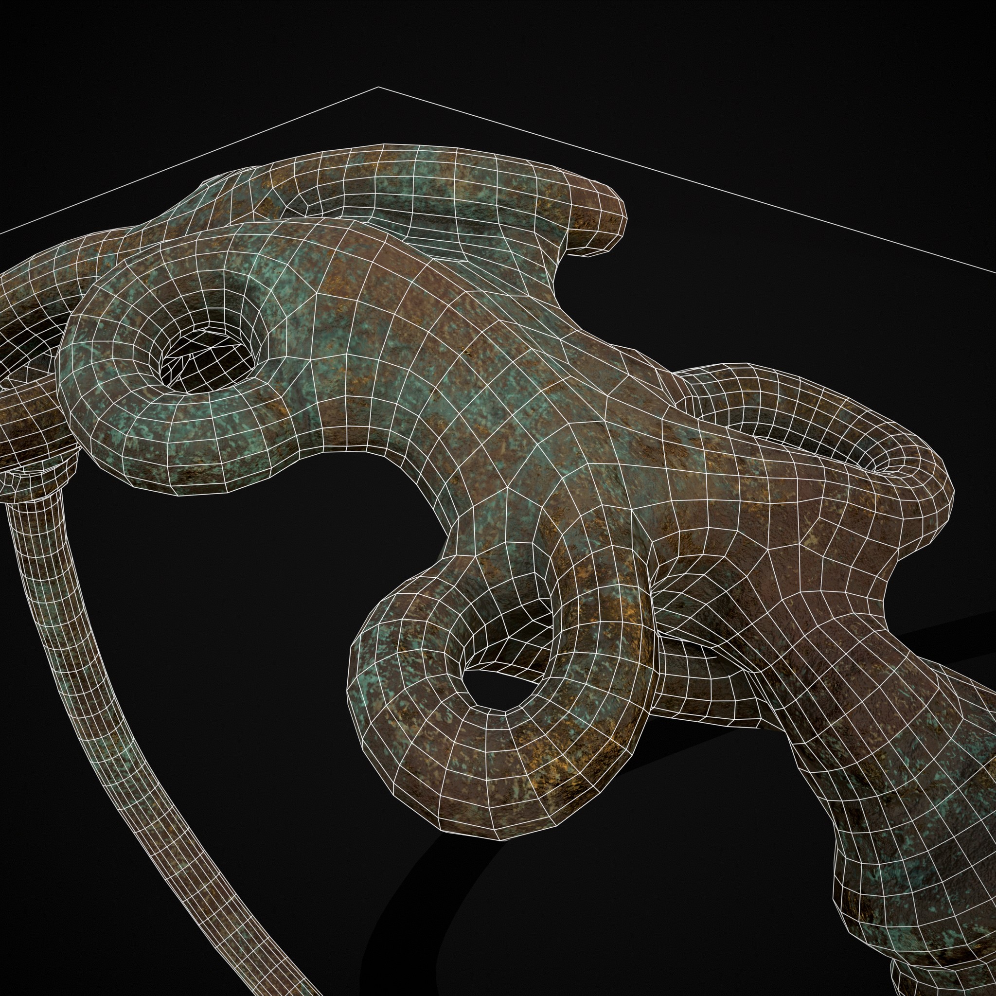 Corroded Twisted Wire Gold Ring - 3D Model by Get Dead Entertainment