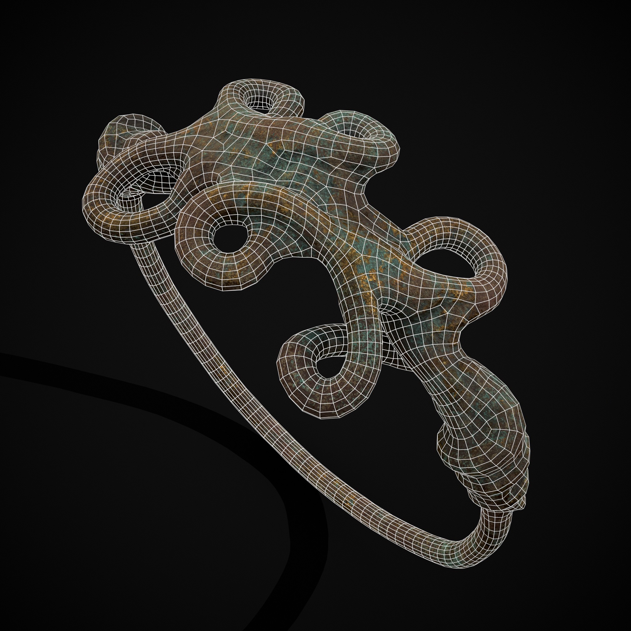 Corroded Twisted Wire Gold Ring - 3D Model by Get Dead Entertainment