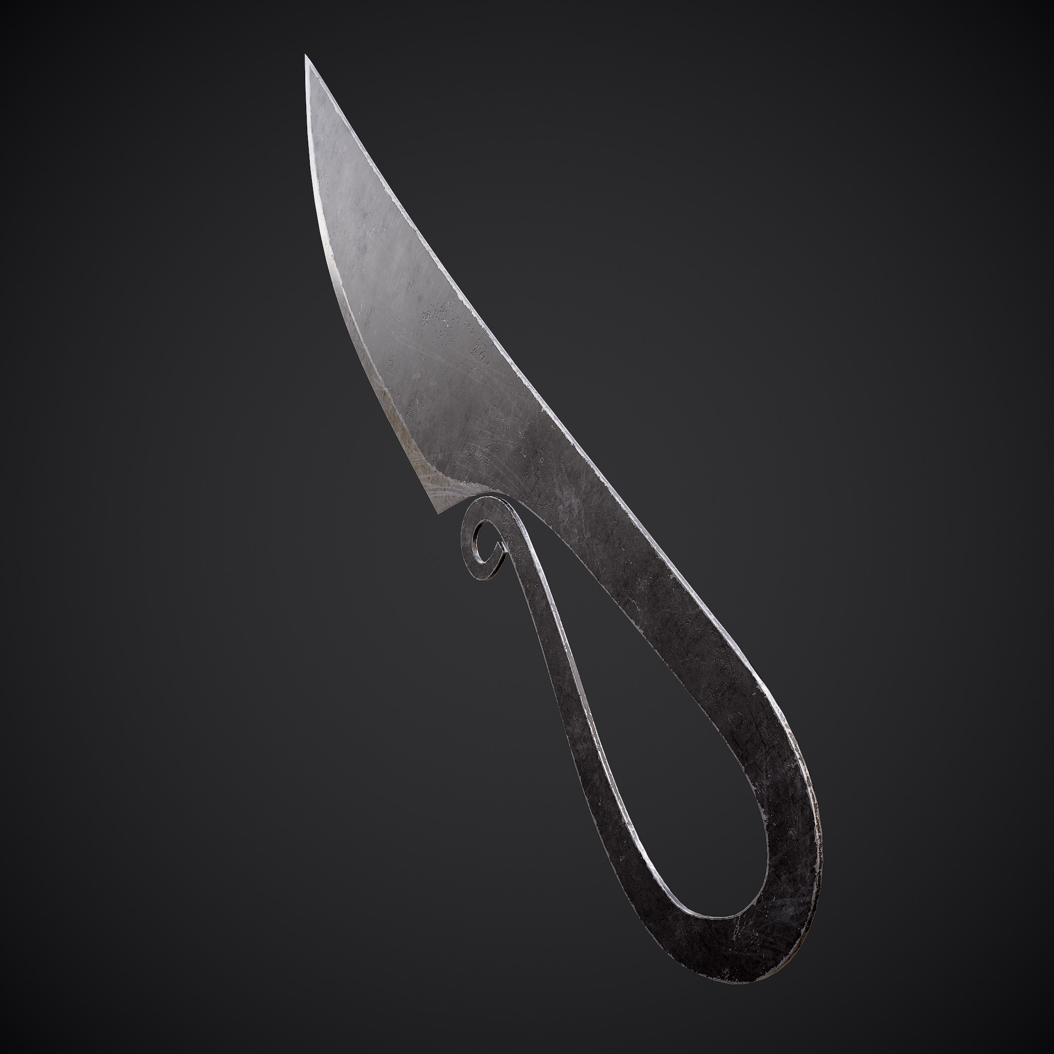 Curved Fishing Knife - 3D Model by Get Dead Entertainment