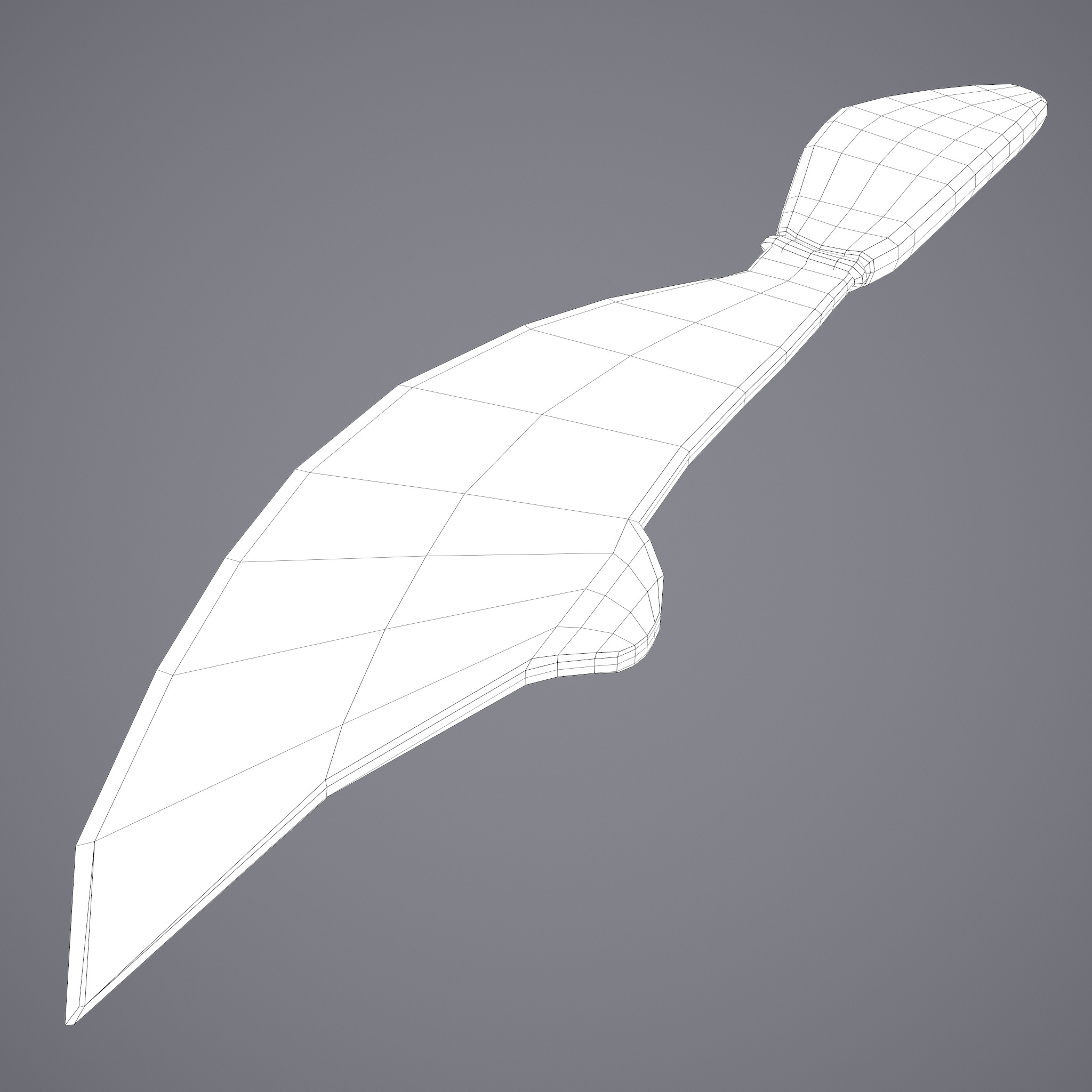Curved Knife and Hilt 3 - 3D Model by Get Dead Entertainment