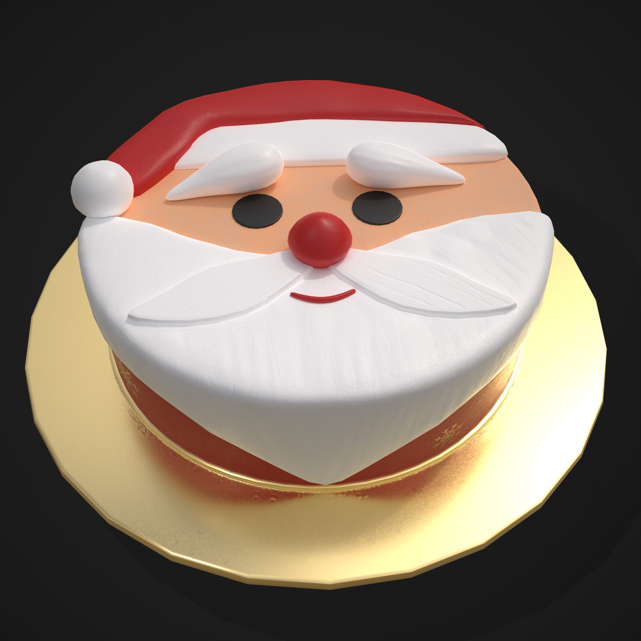 Cute Santa Cake - 3D Model by Get Dead Entertainment