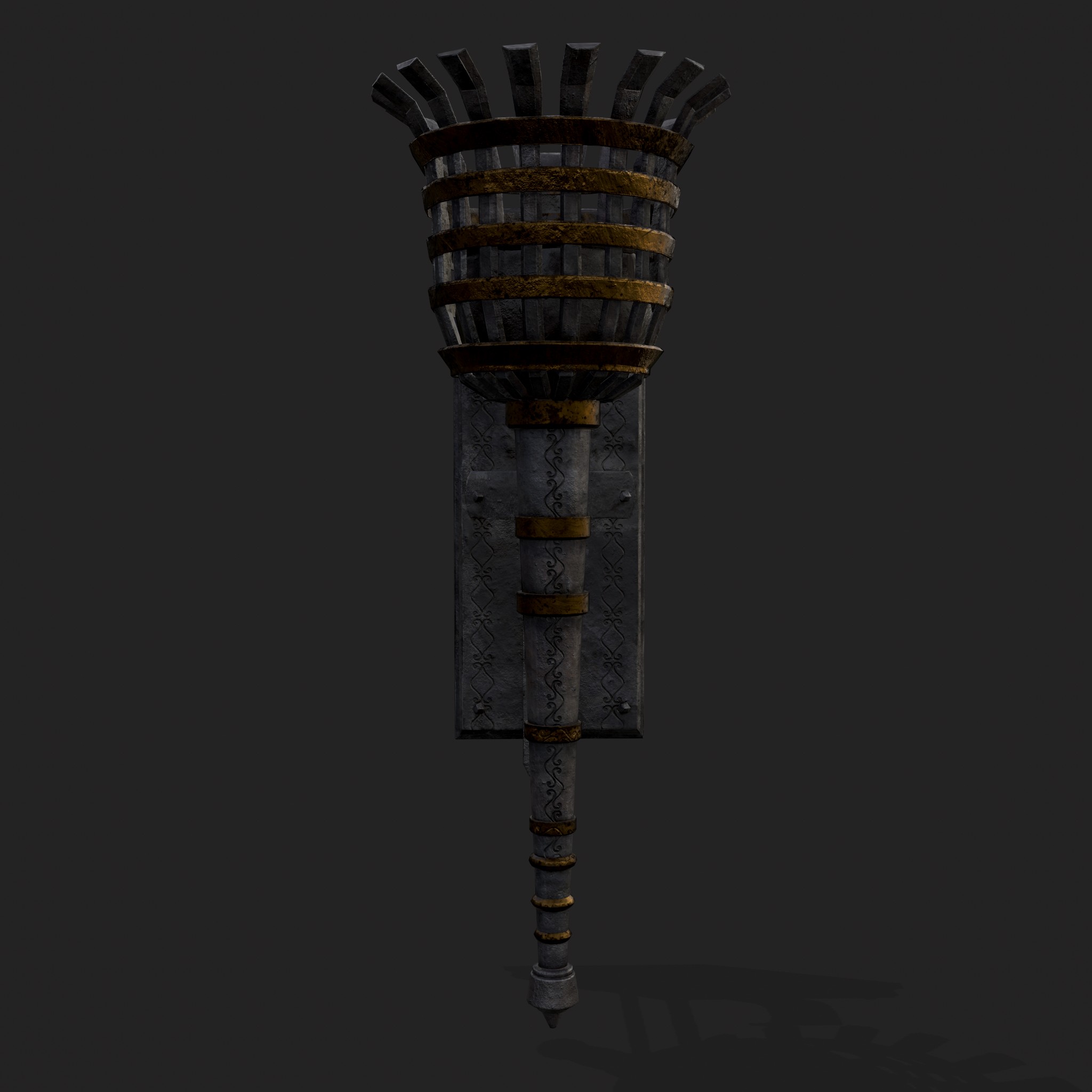 Decorative Medieval Torch - 3D Model by Get Dead Entertainment