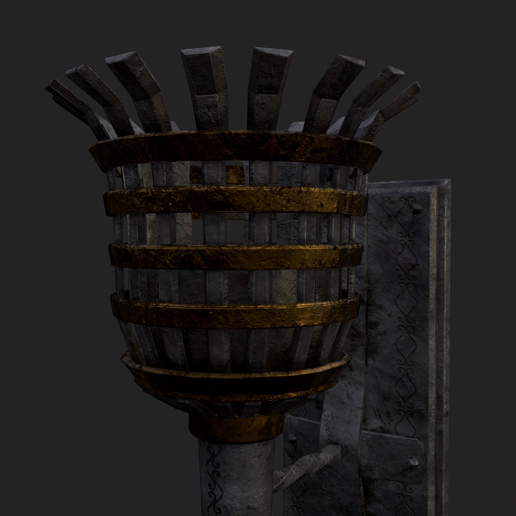 Decorative Medieval Torch - 3D Model by Get Dead Entertainment