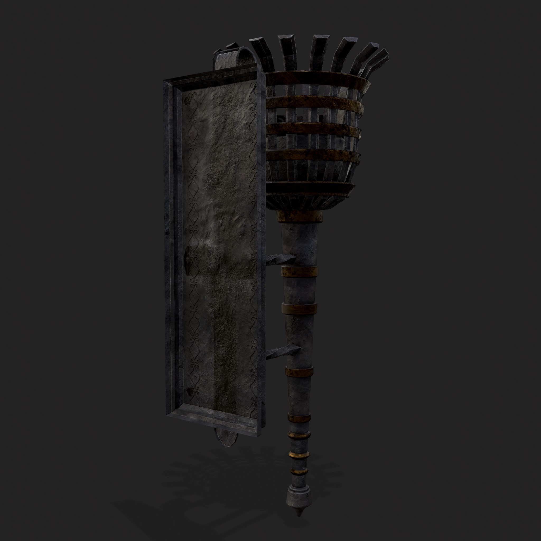 Decorative Medieval Torch - 3D Model by Get Dead Entertainment