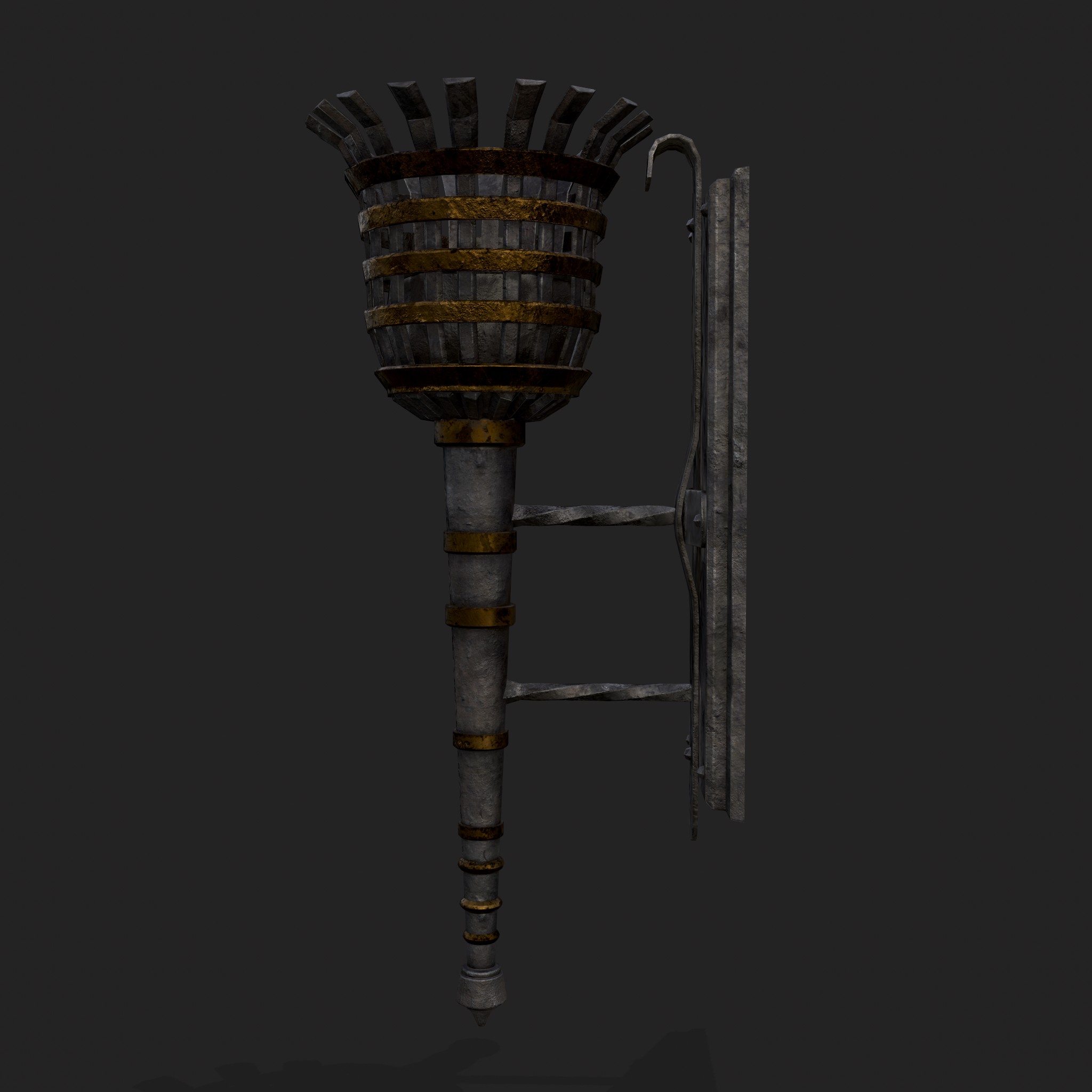 Decorative Medieval Torch - 3D Model by Get Dead Entertainment