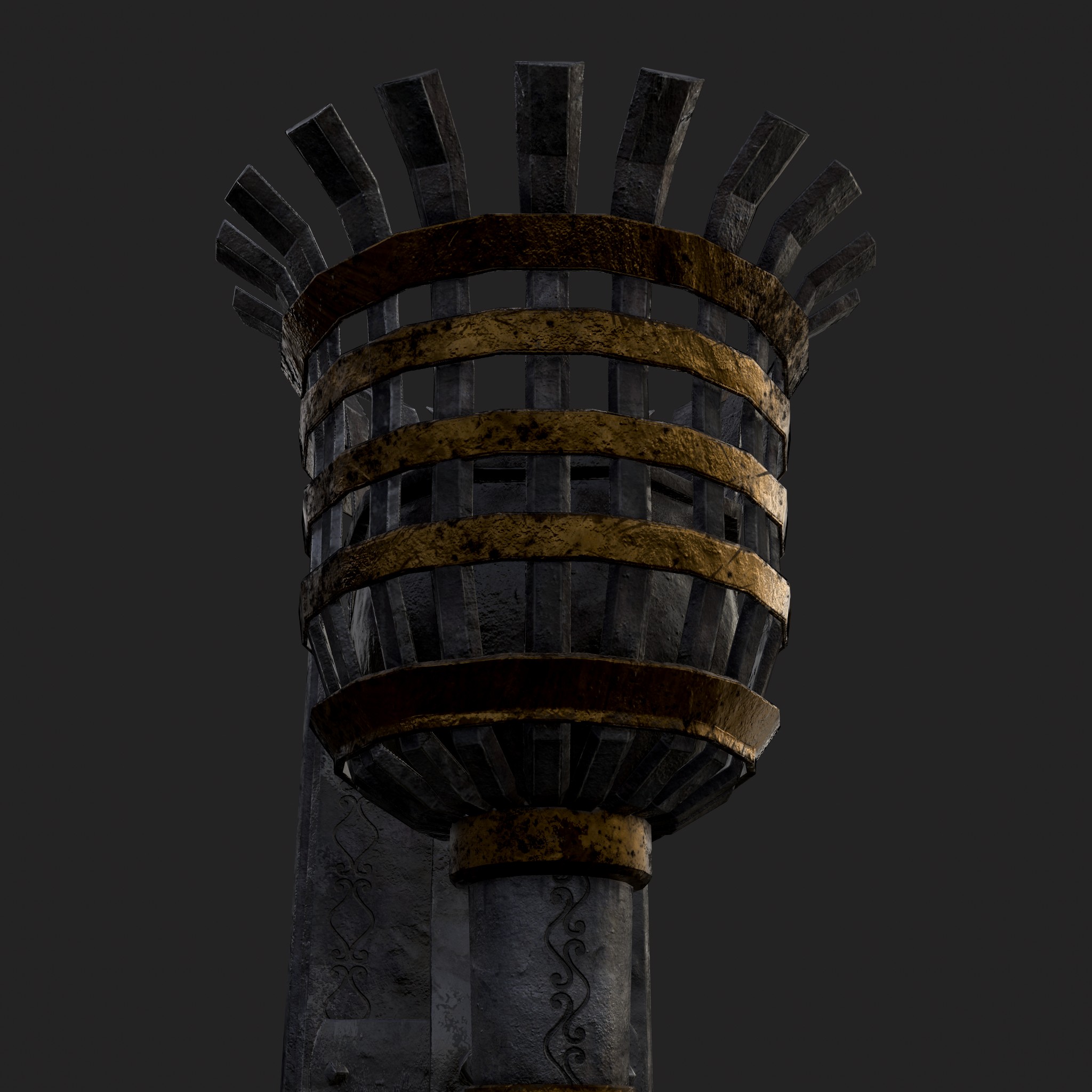 Decorative Medieval Torch - 3D Model by Get Dead Entertainment