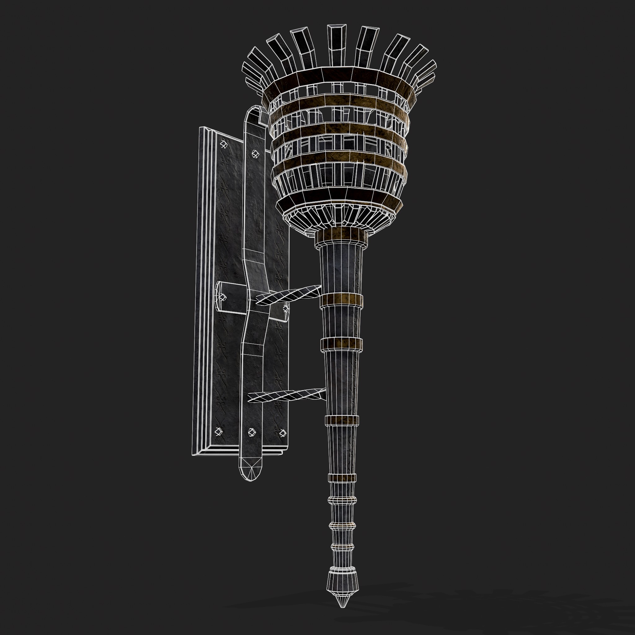 Decorative Medieval Torch - 3D Model by Get Dead Entertainment