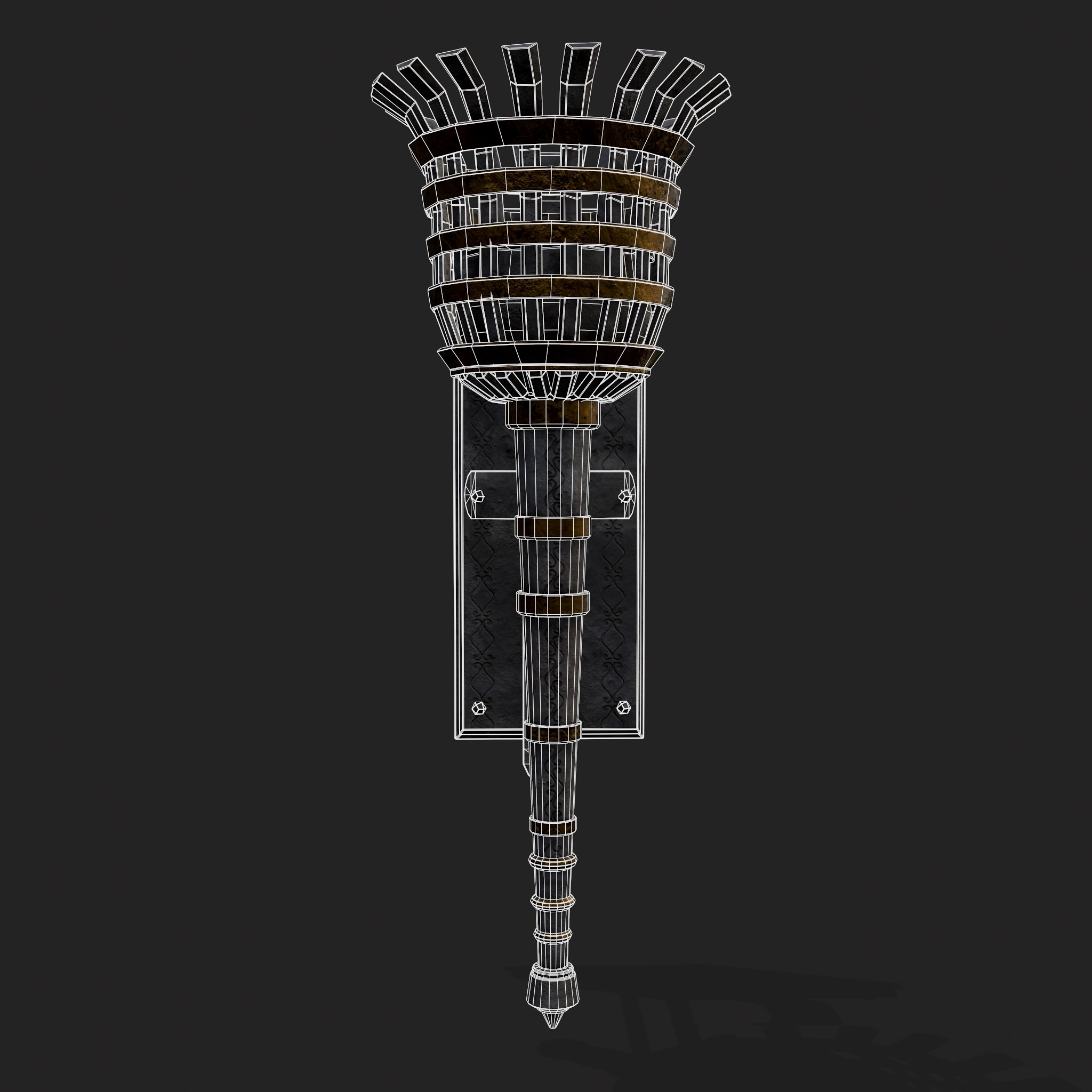 Decorative Medieval Torch - 3D Model by Get Dead Entertainment