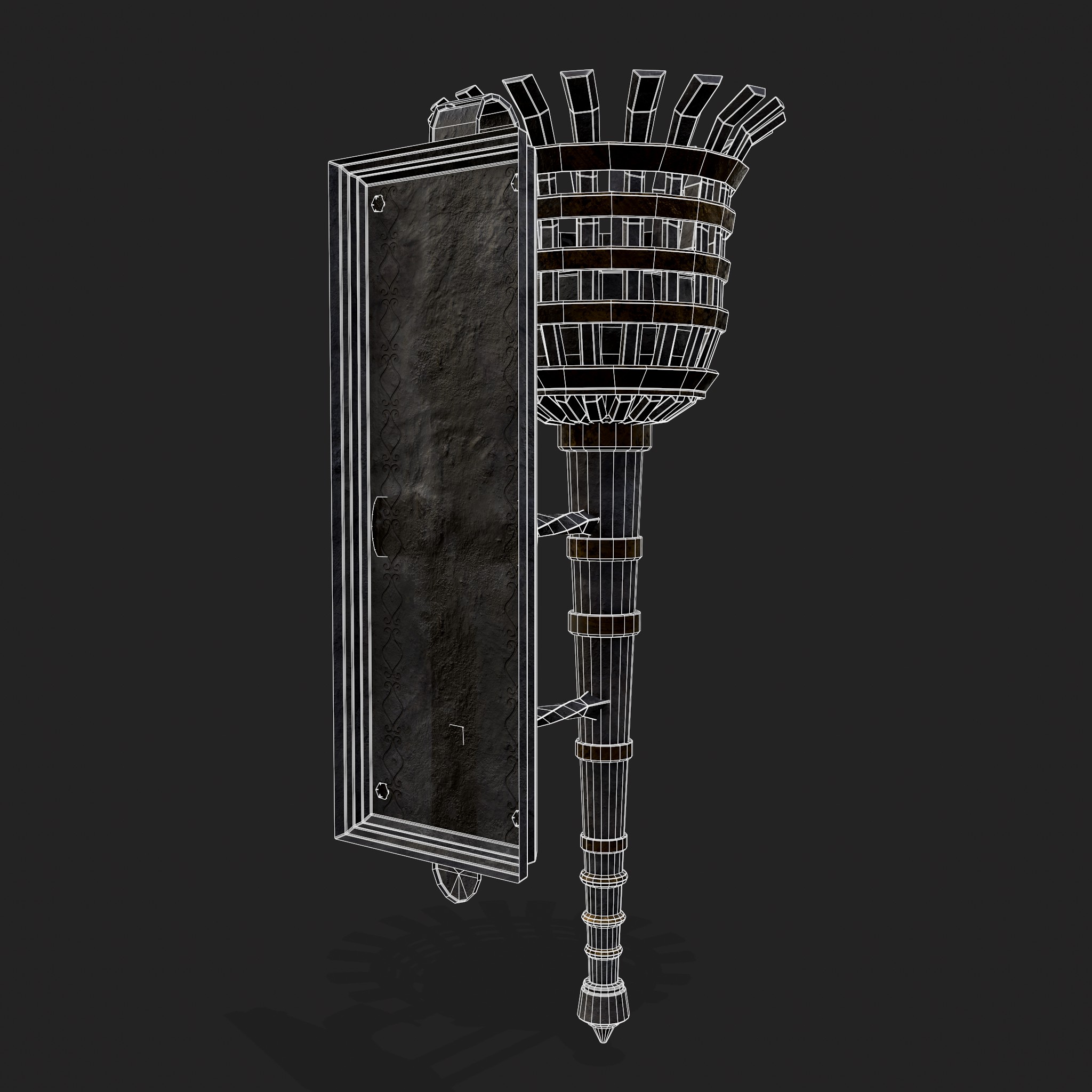 Decorative Medieval Torch - 3D Model by Get Dead Entertainment