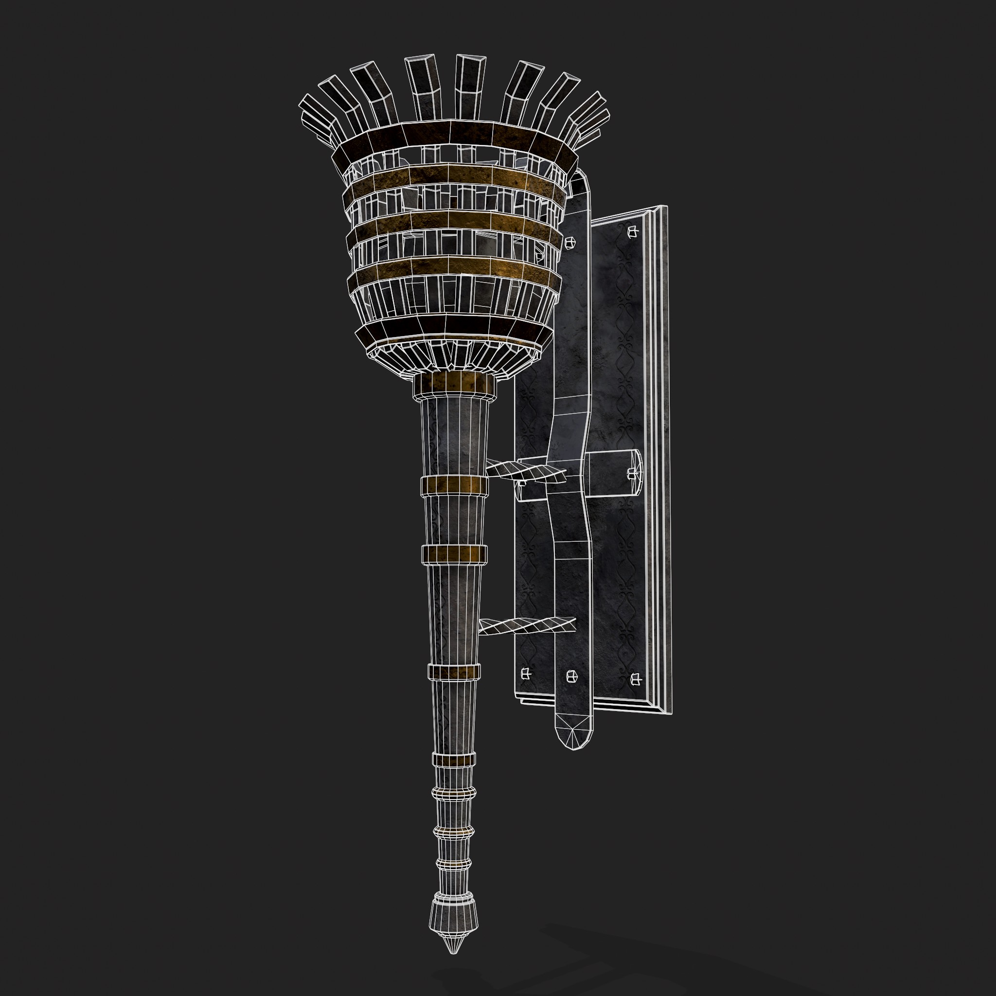 Decorative Medieval Torch - 3D Model by Get Dead Entertainment