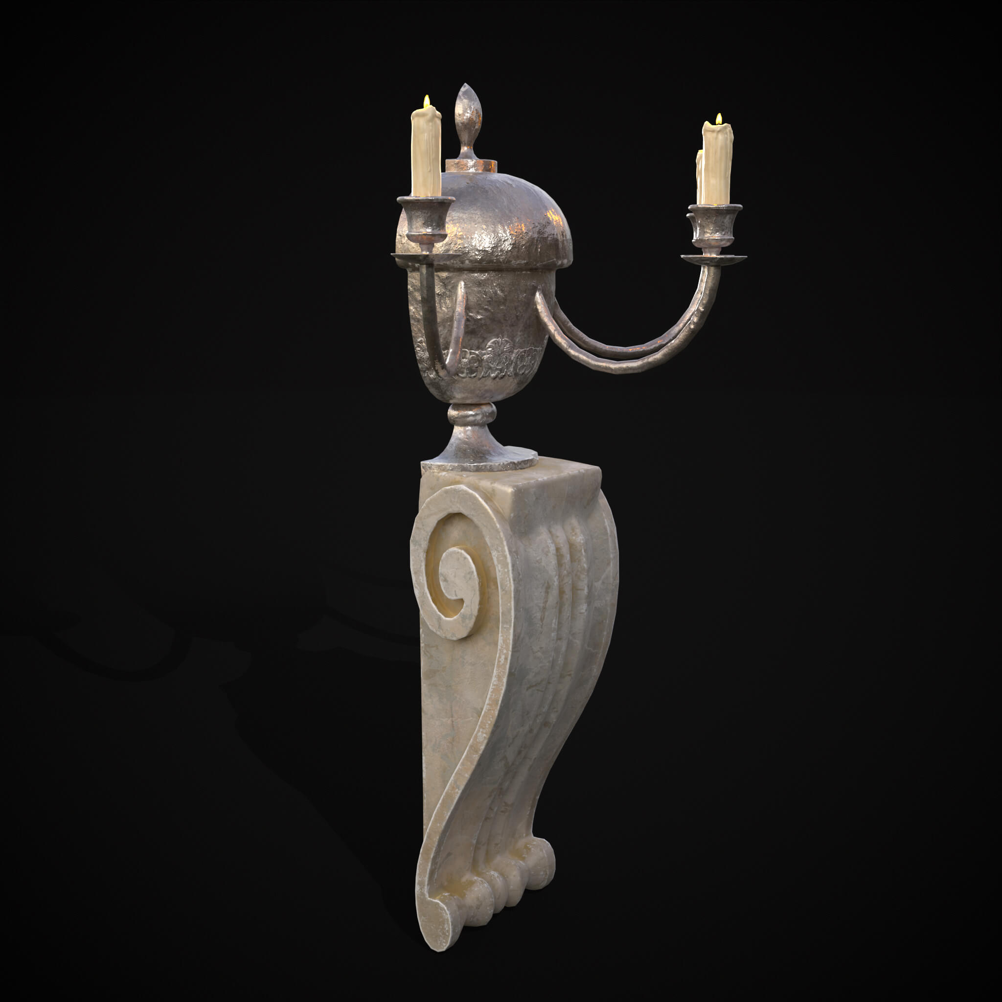 Decorative Wall Candelabra - 3D Model by Get Dead Entertainment
