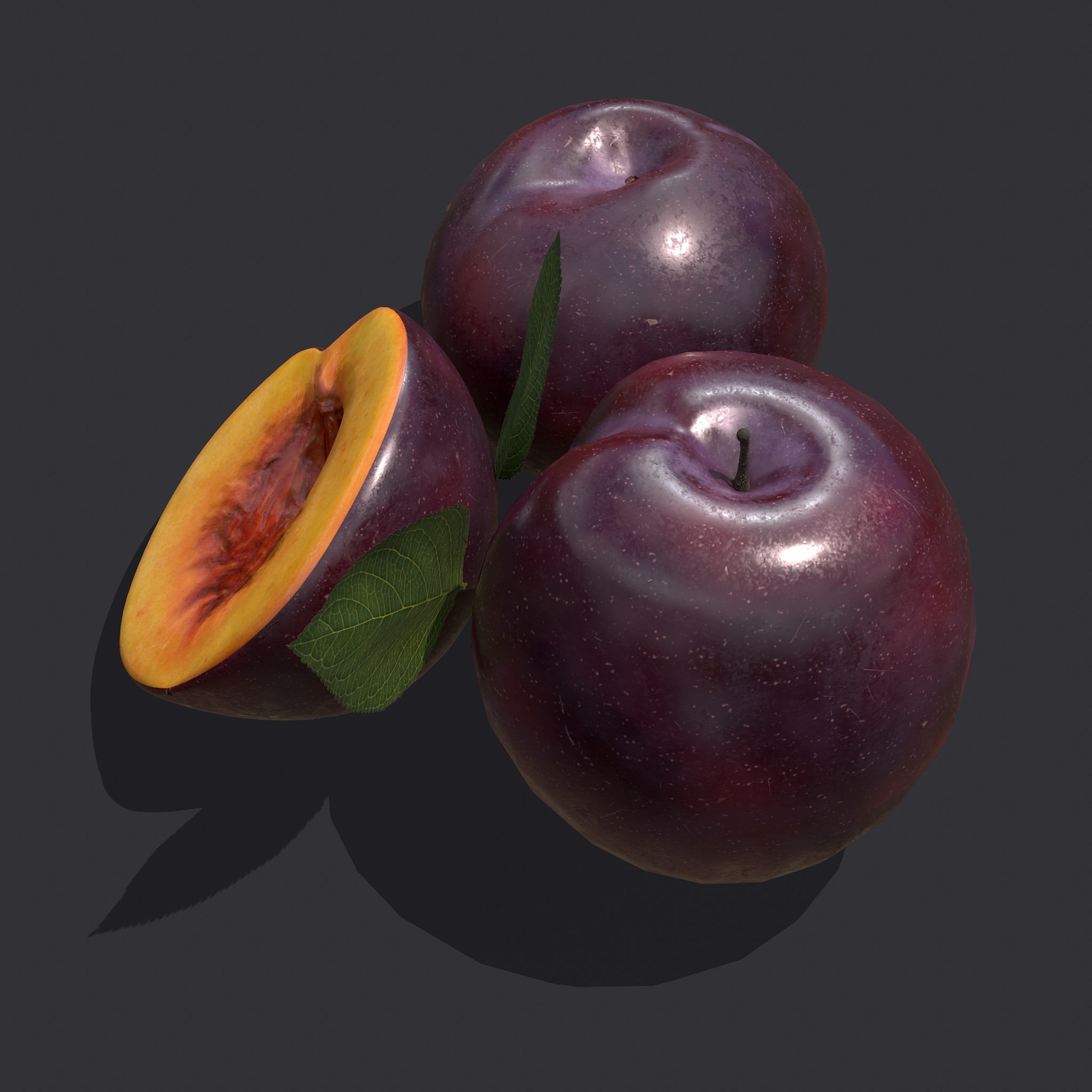 Delicious Purple Plums - 3D Model by Get Dead Entertainment